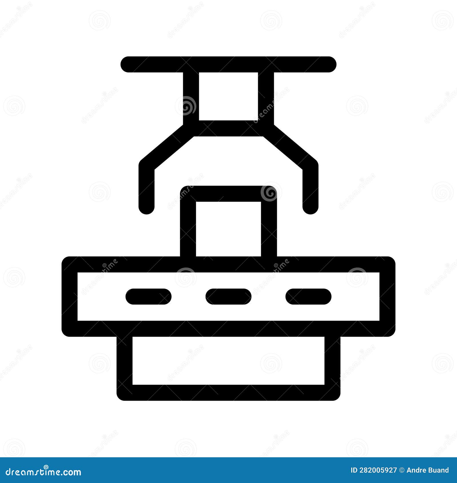 Assembly Technology Vector Line Icon Stock Vector - Illustration of ...