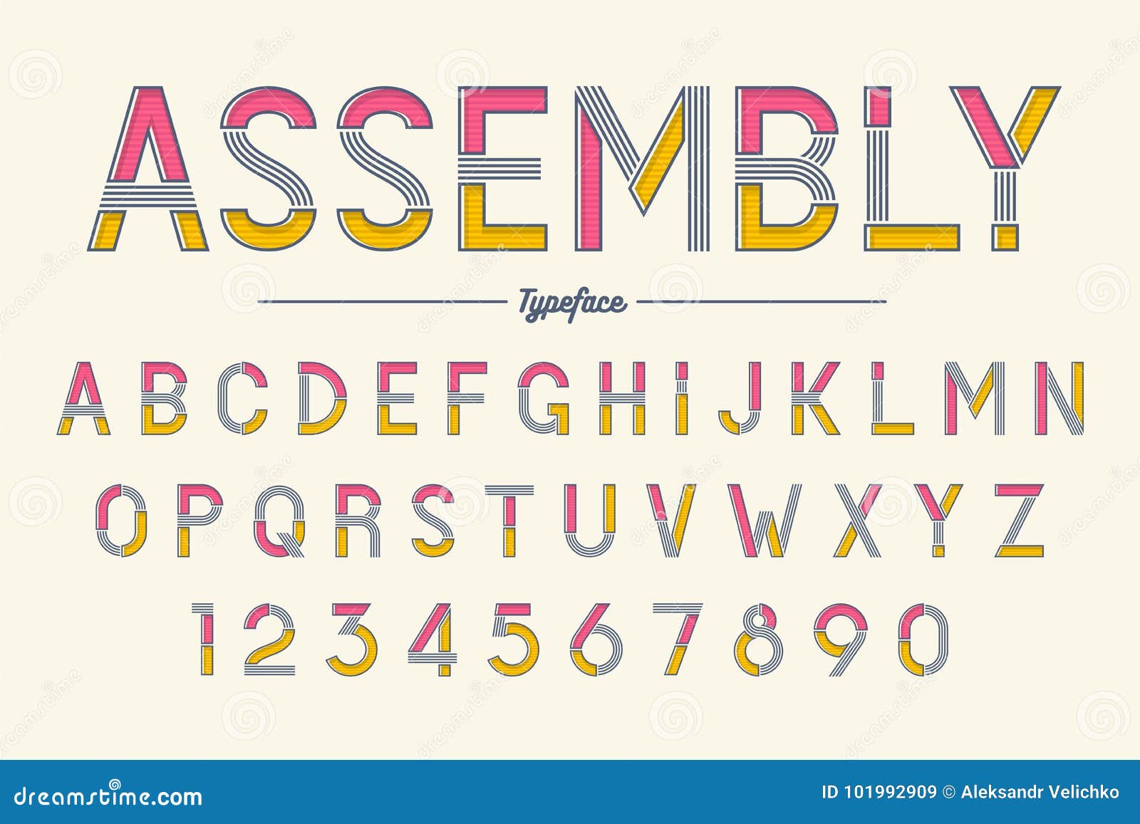 Assembly Vector Decorative Font Design, Alphabet, Typeface, Typo Stock ...