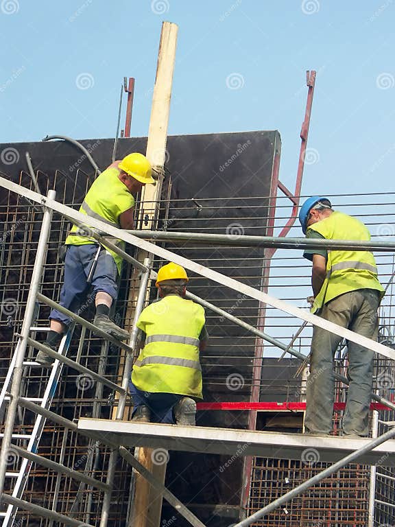 Assembly work stock photo. Image of concrete, installation - 893308