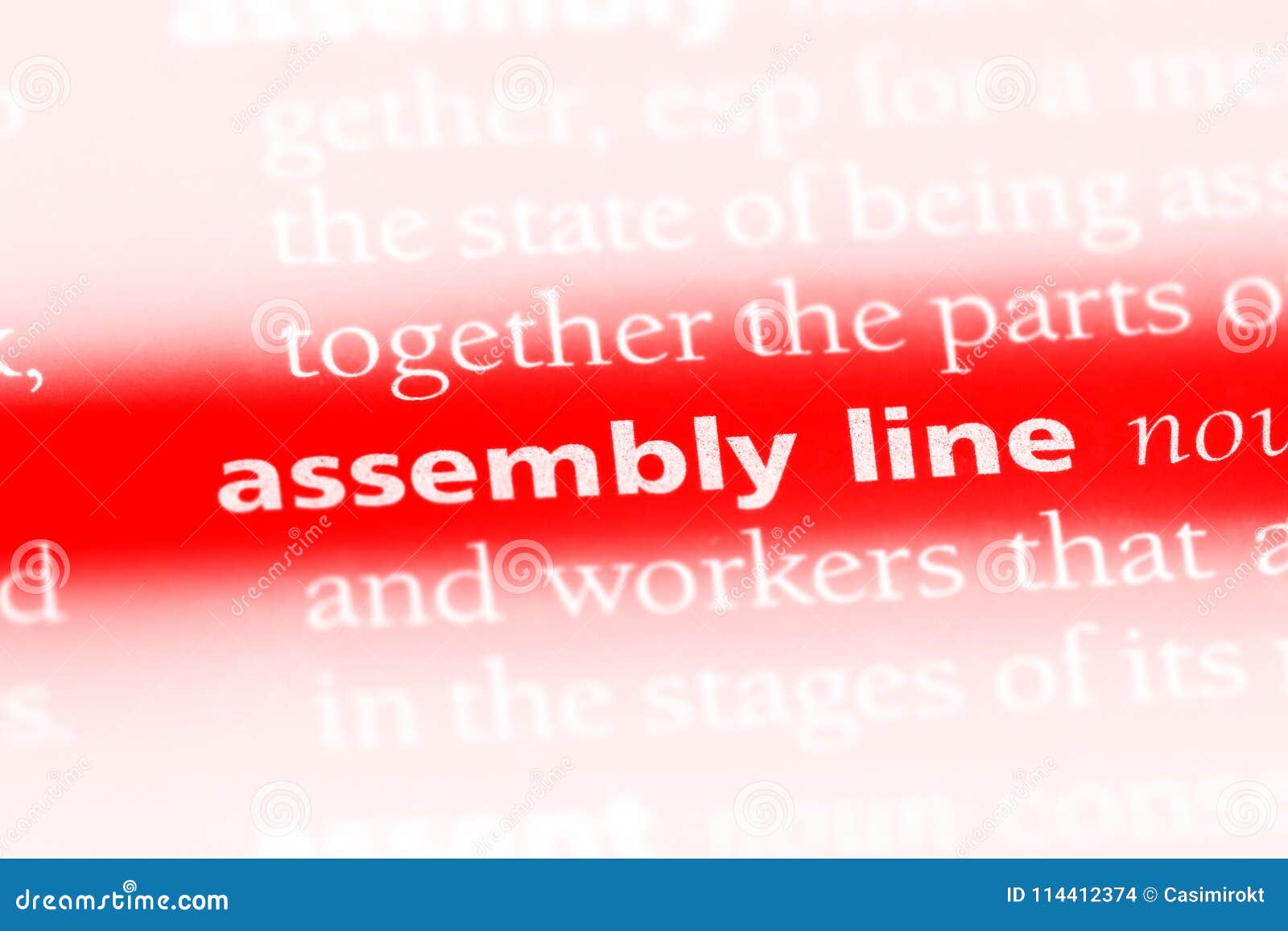 Assemblyline stock photo. Image of page, line, closeup - 114412374