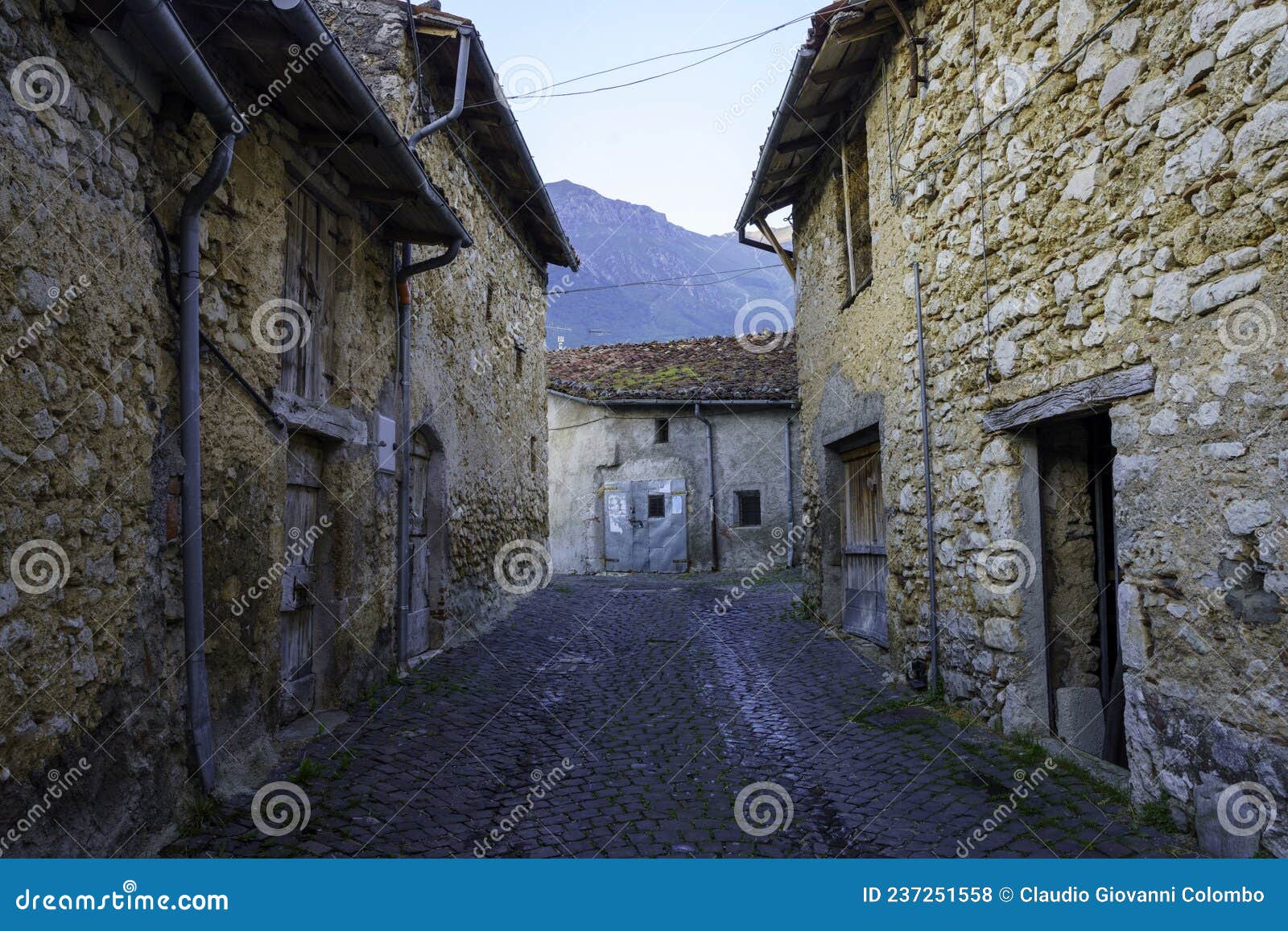 Assergi, Old Typical Village in Abruzzo, Italy Stock Photo - Image of ...