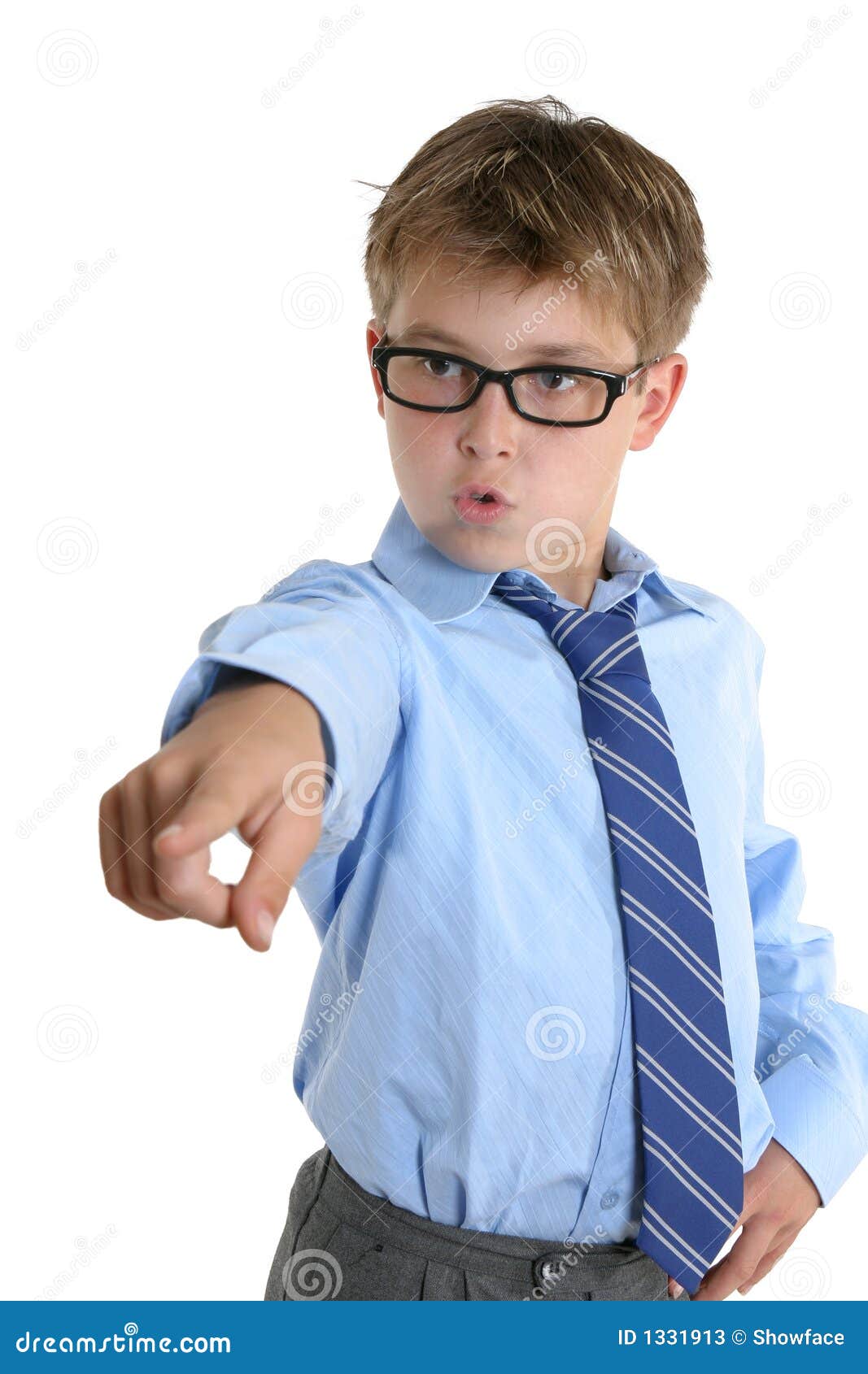 Assertiive Child Pointing His Finger Stock Image - Image of child ...