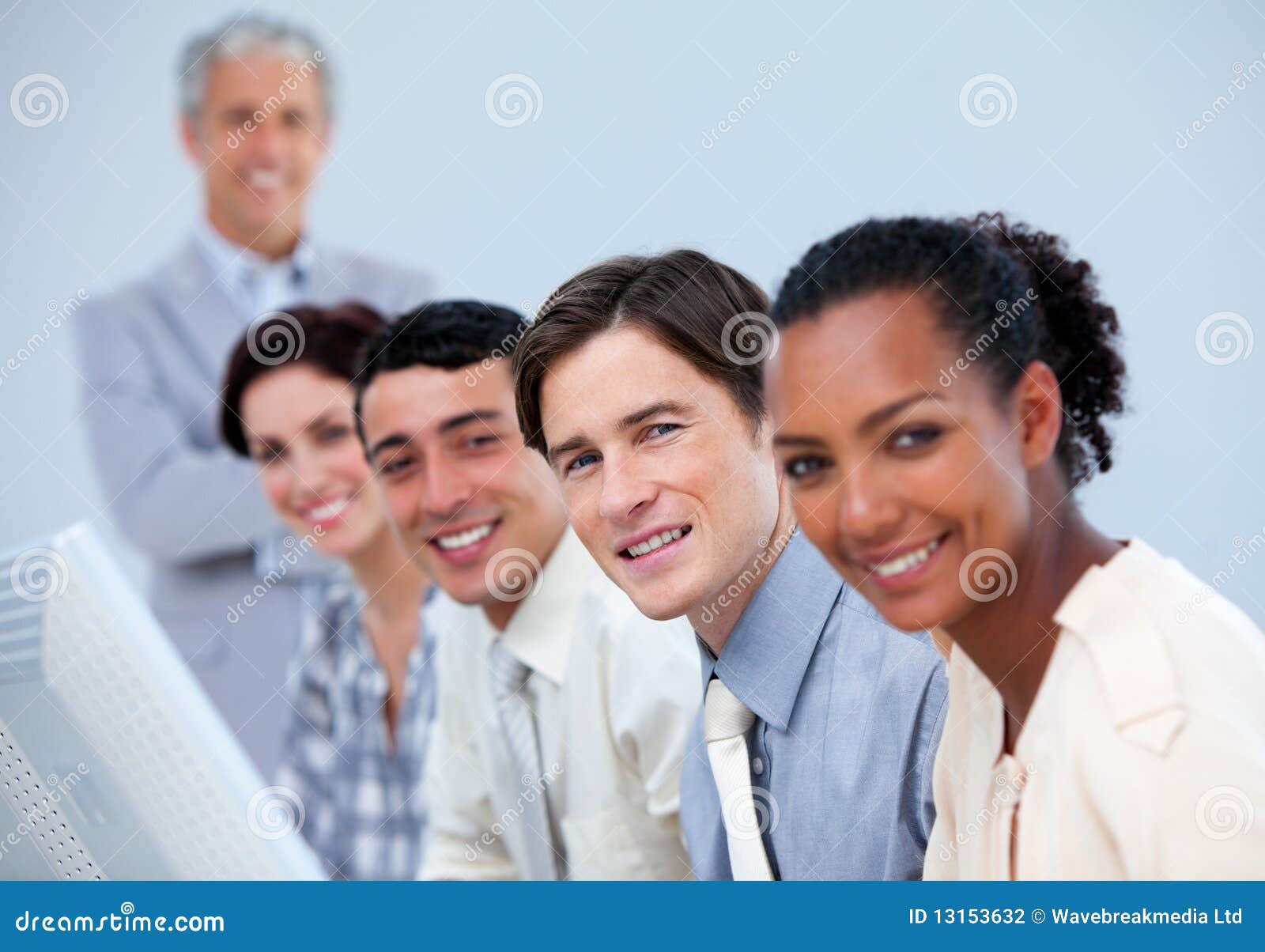 Assertive Business Team with Their Senior Manager Stock Photo - Image ...