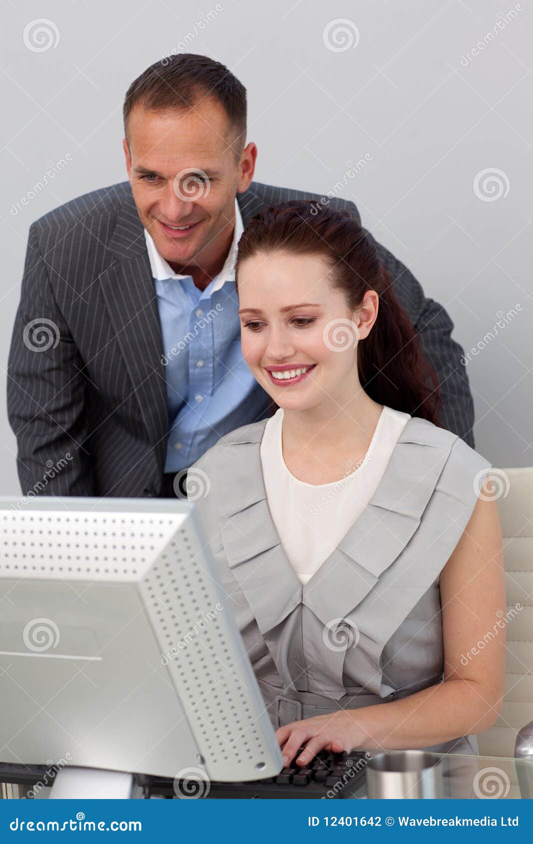 Assertive Businessman Helping His Colleague Stock Photo - Image of ...
