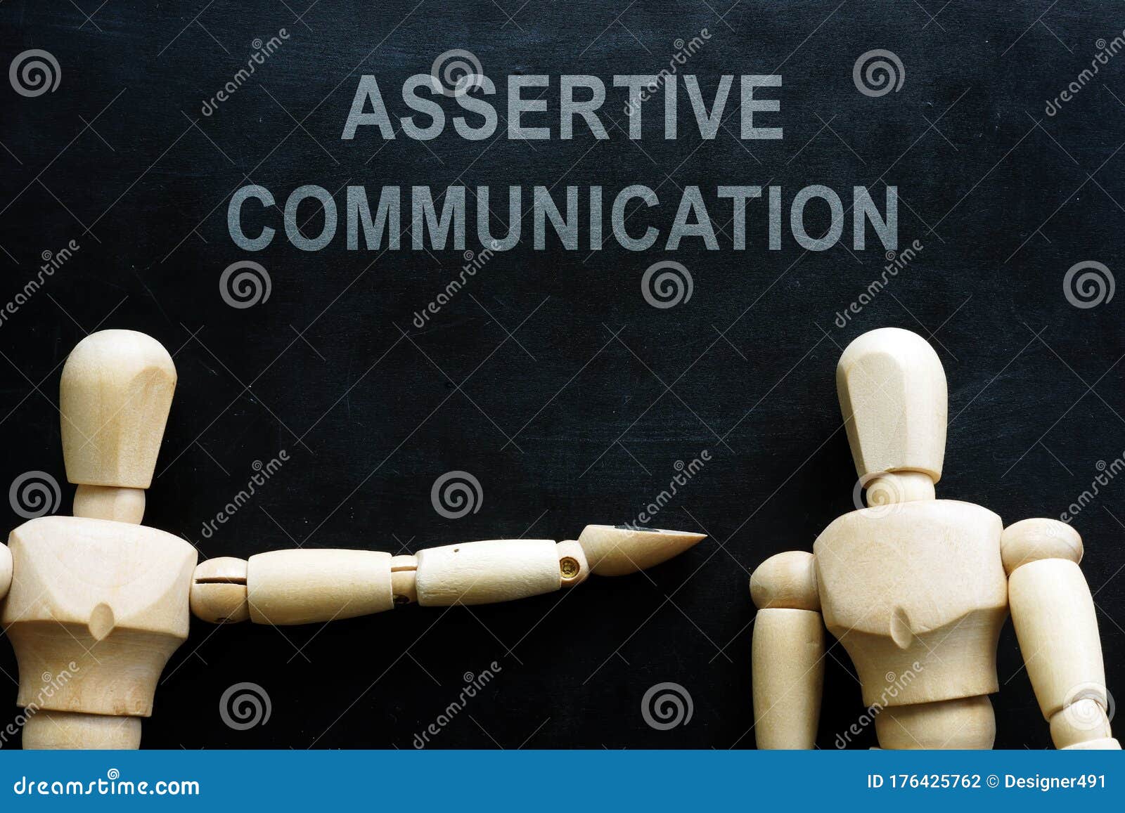 Assertive Communication Phrase and Two Figures Stock Photo - Image of ...