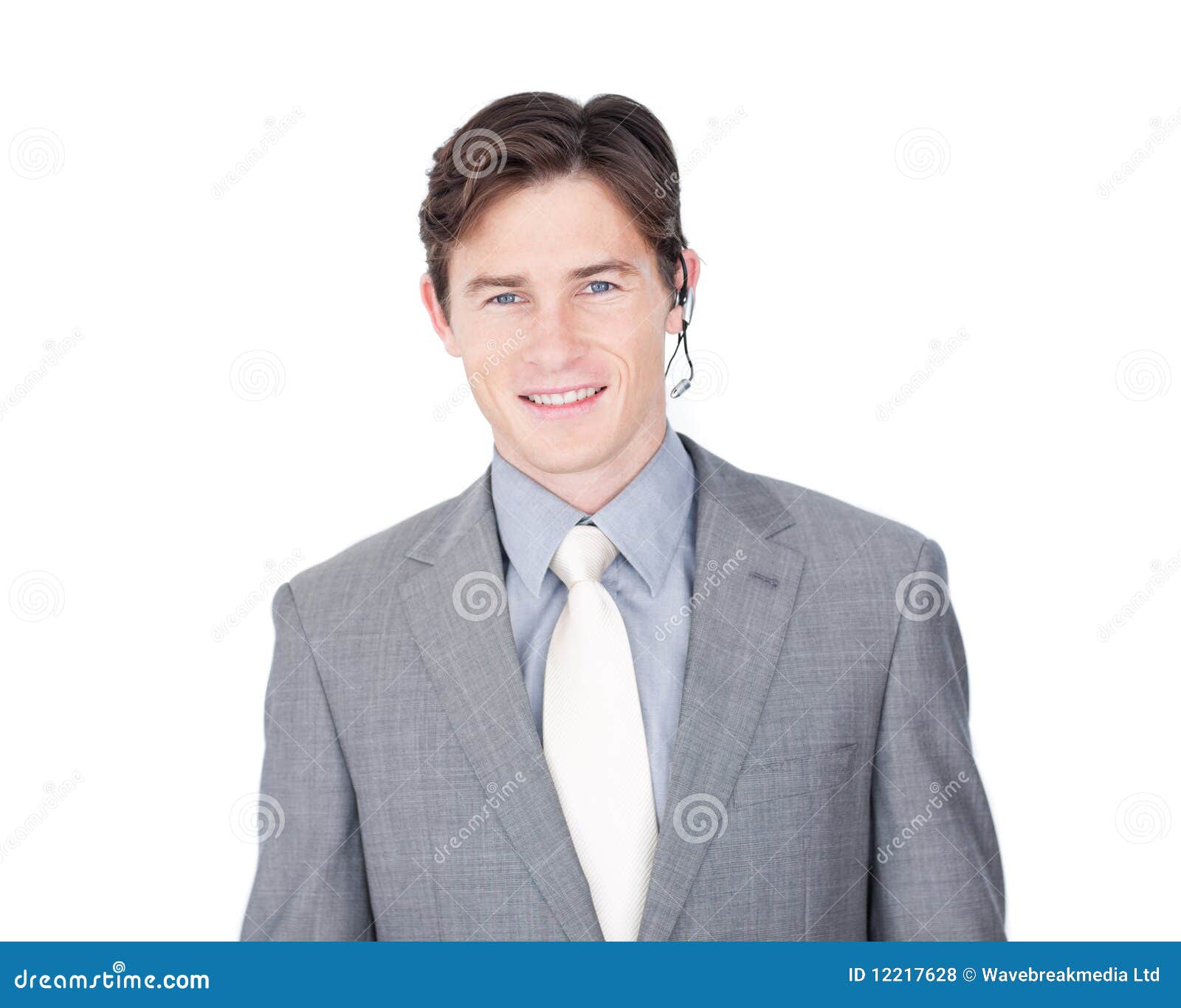 Assertive Customer Service Agent with Headset on Stock Photo - Image of ...