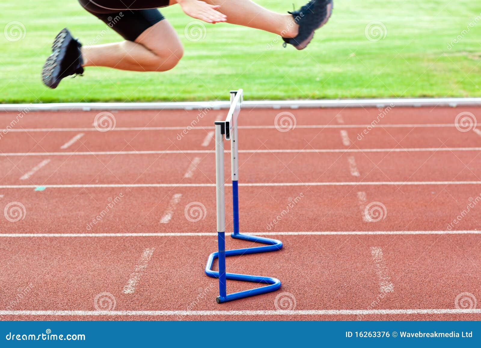 Assertive Male Athlete Jumping Above a Hedge Stock Photo - Image of ...