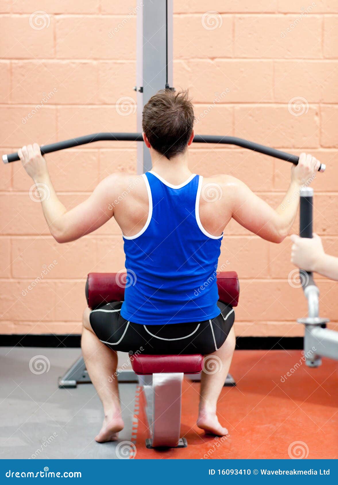 Assertive Male Athlete Practicing Body-building Stock Photo - Image of ...