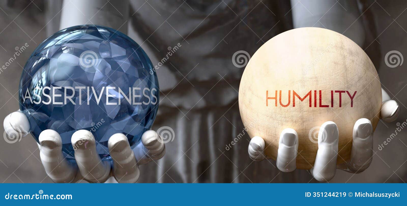 Assertiveness or Humility - Decide between Two Options Stock Image ...