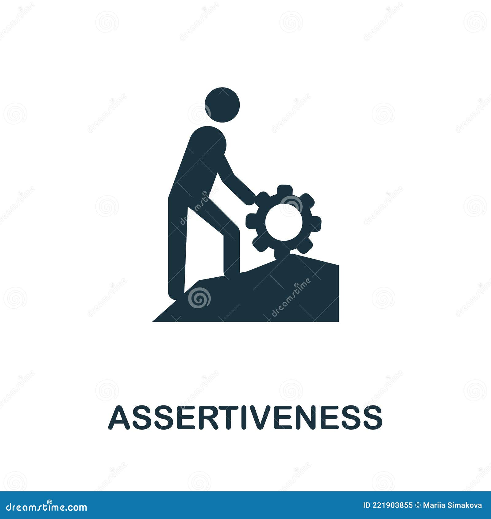 Assertiveness Icon. Monochrome Simple Element from Soft Skill ...
