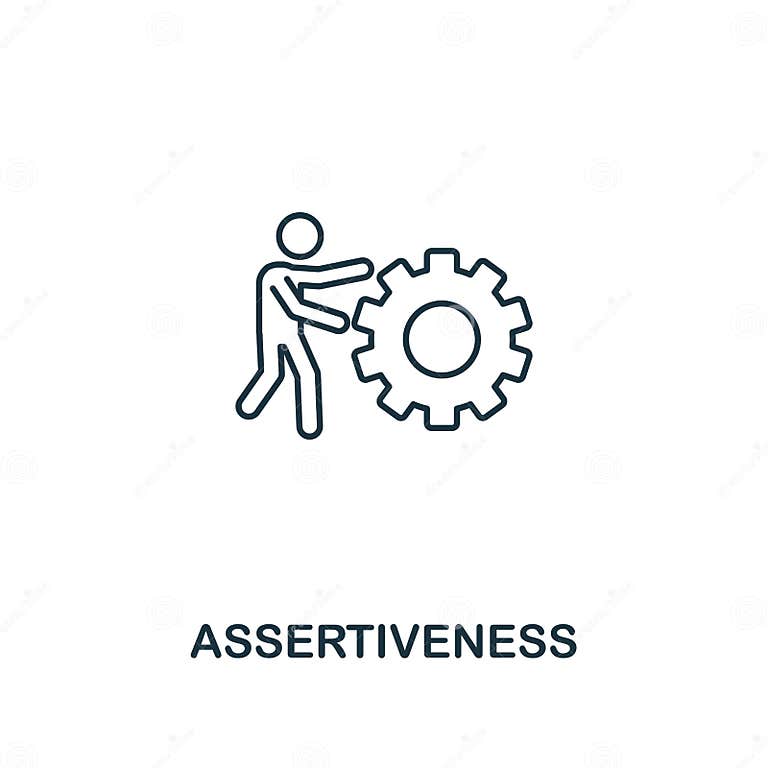 Assertiveness Icon. Thin Outline CreativeAssertiveness Design from Soft ...