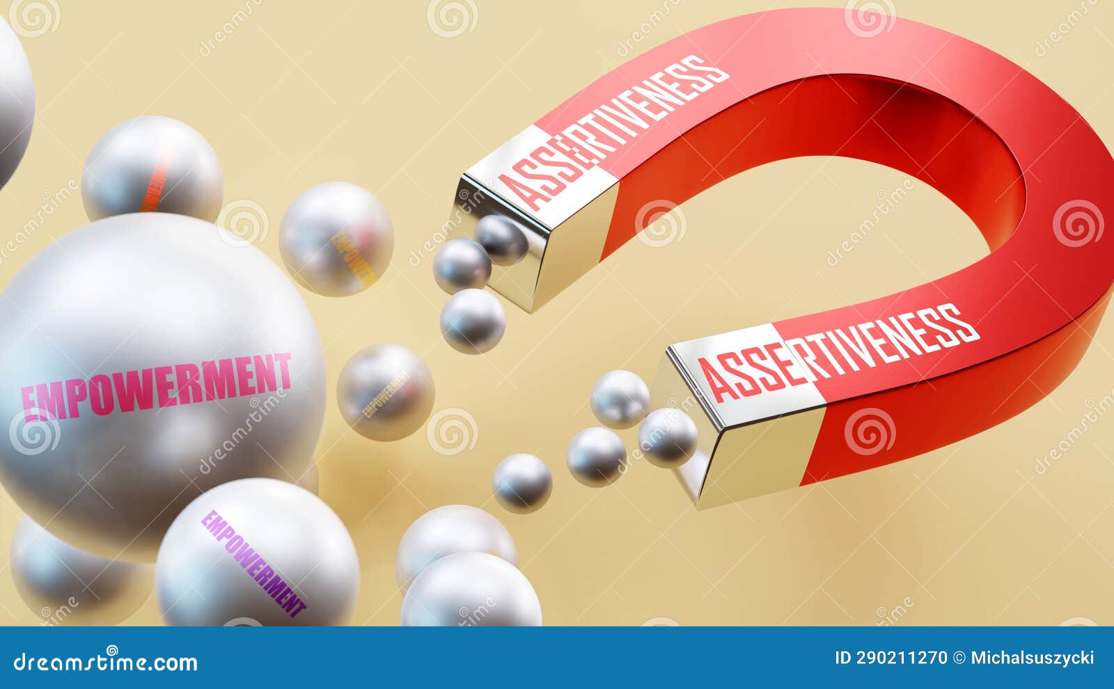 Assertiveness Which Brings Empowerment. a Magnet Metaphor in Which ...