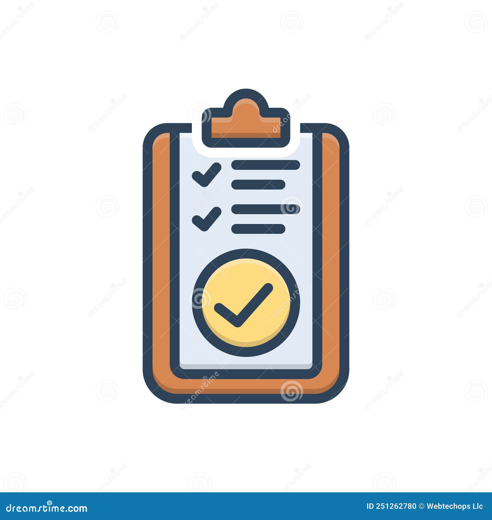 Color Illustration Icon for Assessed, Appraise and Check Stock ...