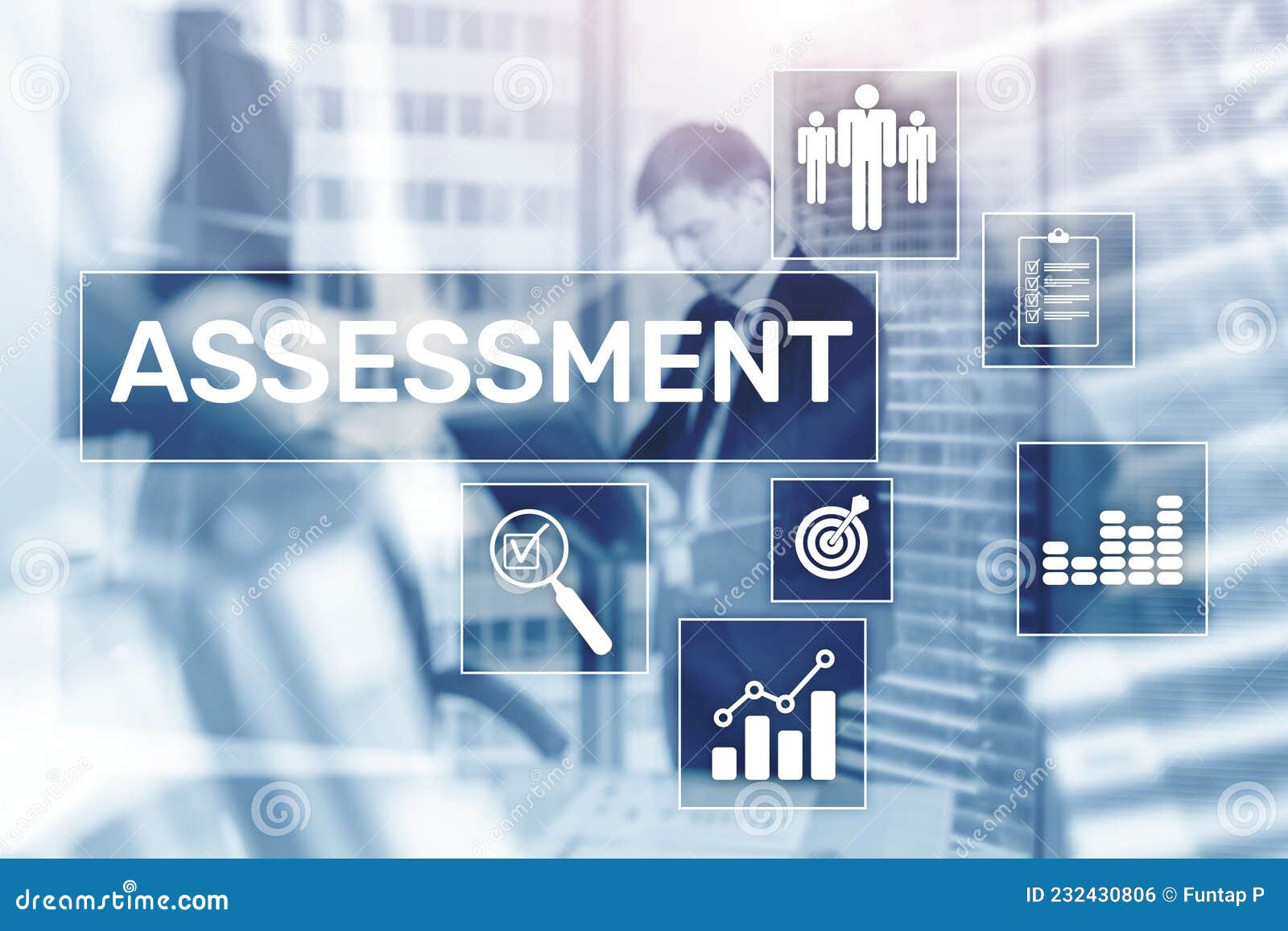 Assessment Analysis Analytics Technology Concept on Business Background ...