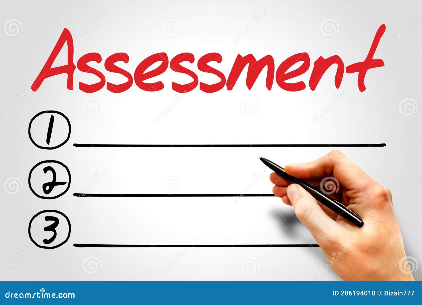 Assessment stock photo. Image of audit, blank, determination - 206194010