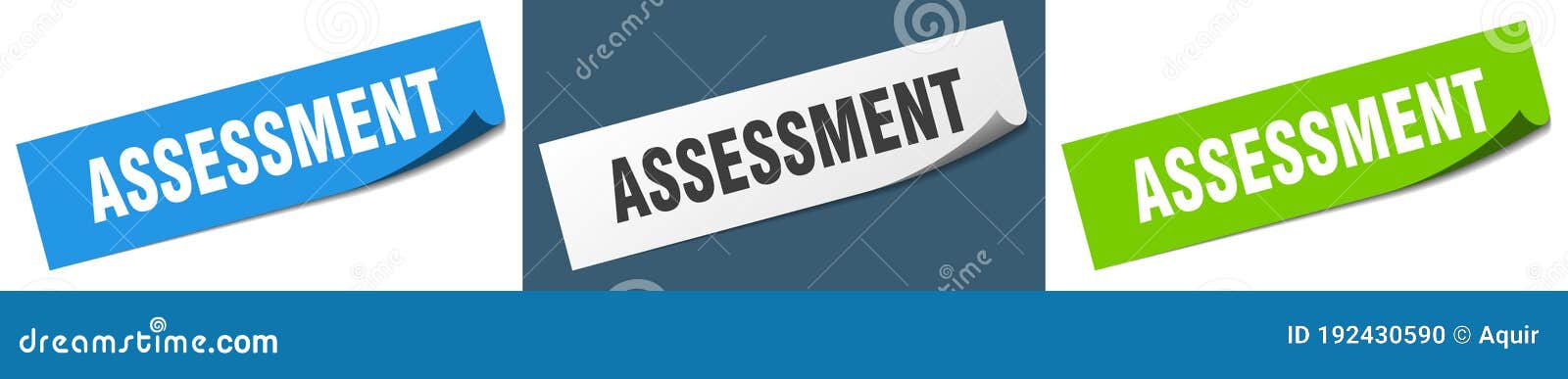 Assessment Banner. Assessment Speech Bubble Label Set. Stock Vector ...