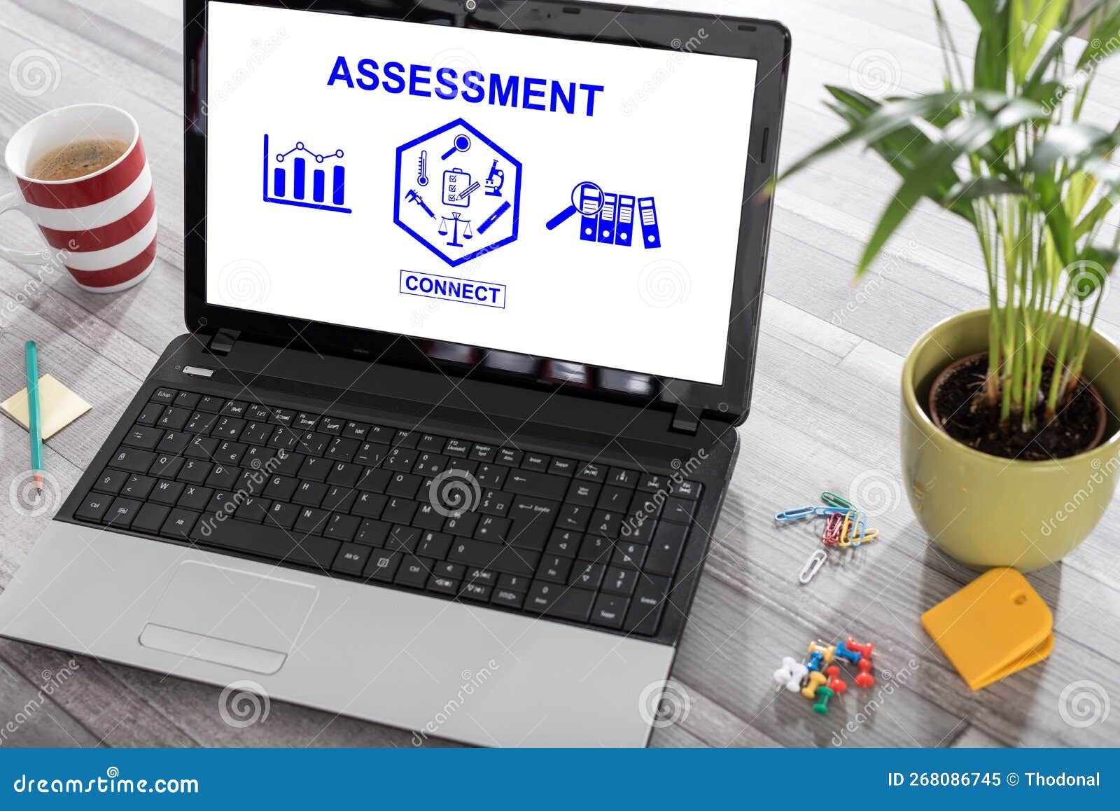 Assessment Concept on a Laptop Stock Image - Image of audit, business ...