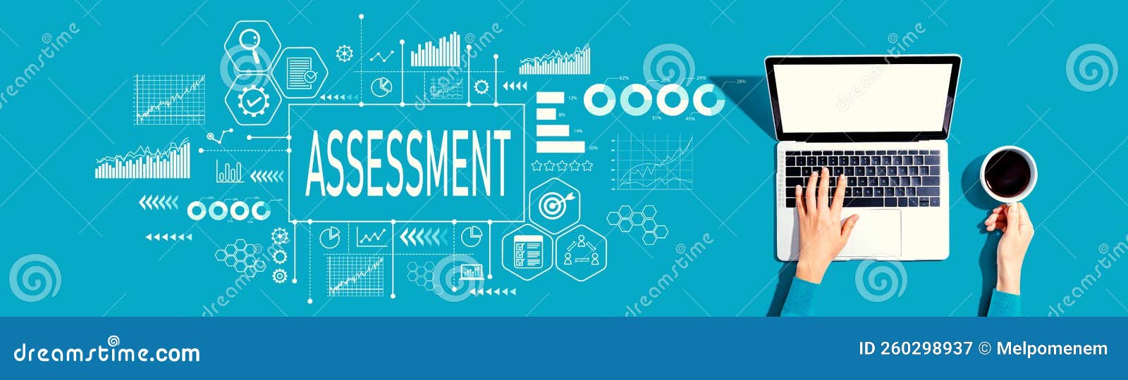 Assessment Concept with Person Using a Laptop Stock Image - Image of ...