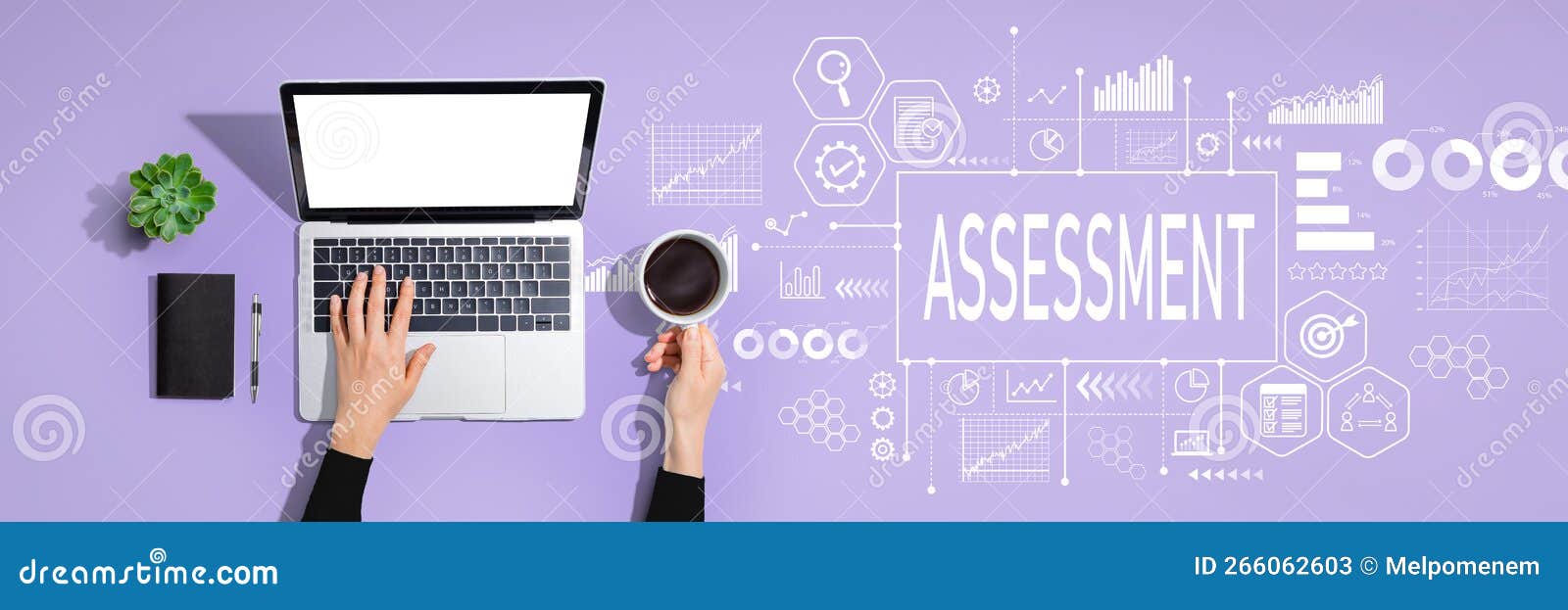 Assessment Concept with Person Using Laptop Computer Stock Image ...