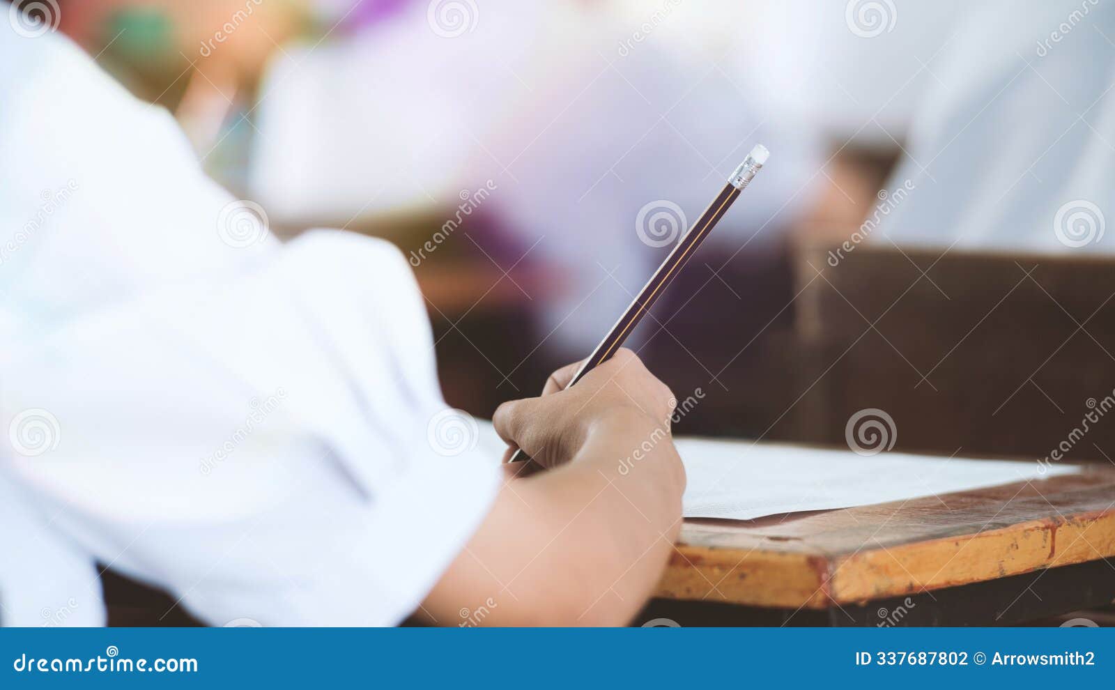 Assessment Examination of High School Students Dressed in Uniform.the ...