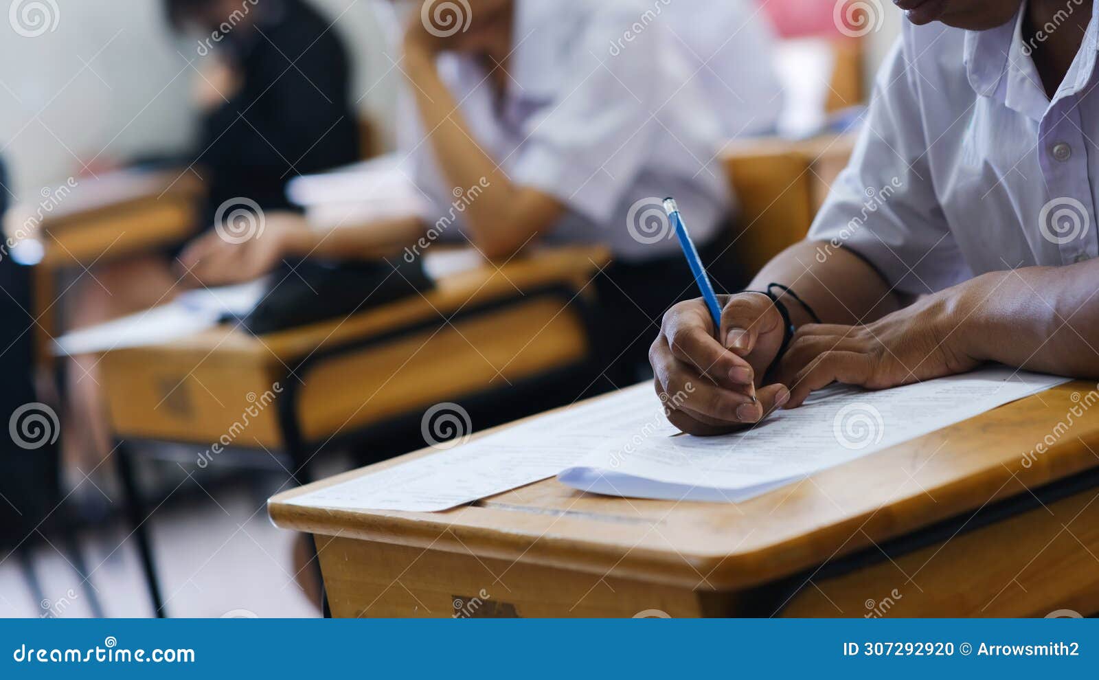 Assessment Examination of High School Students Dressed in Uniform.the ...