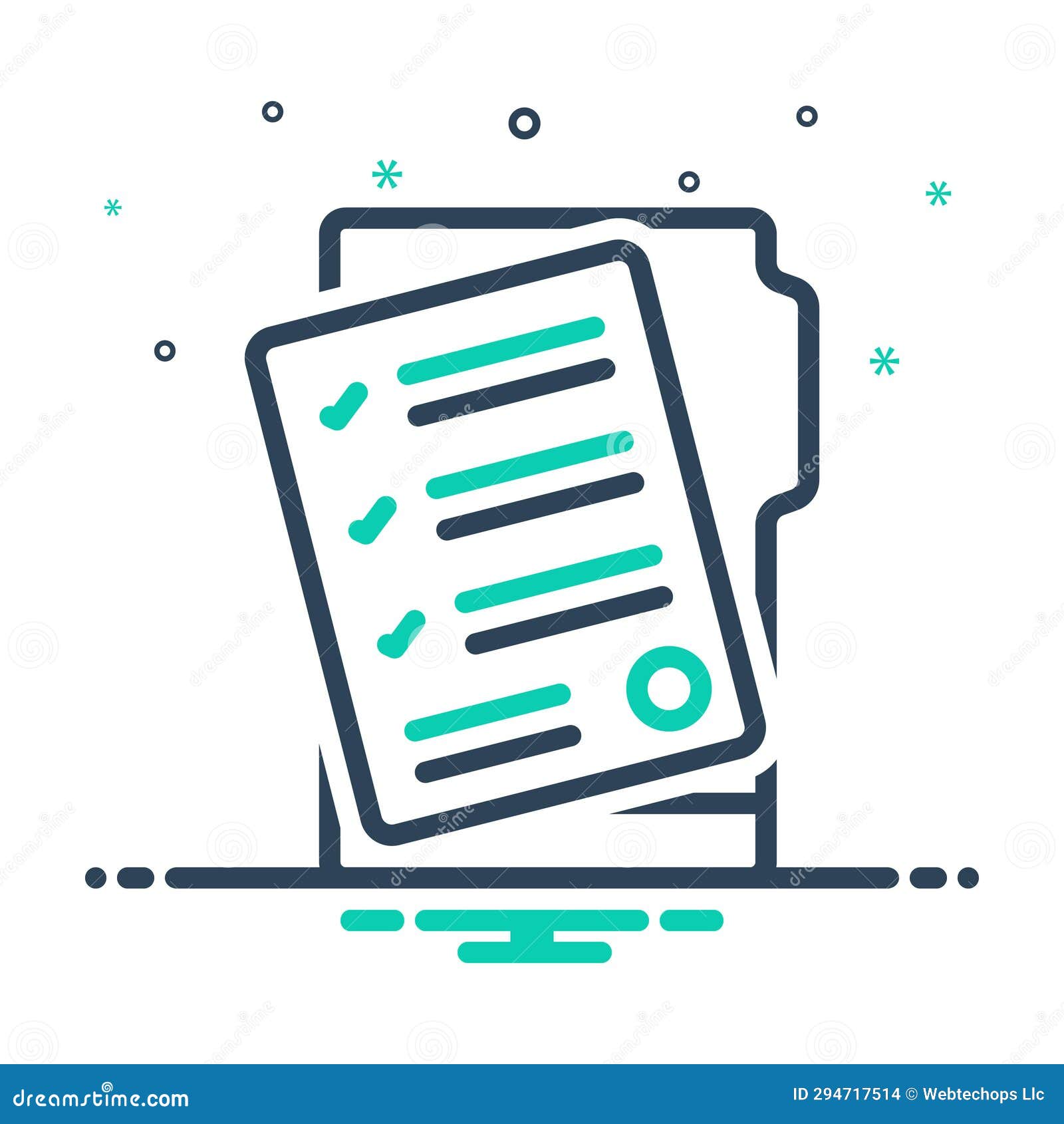 Mix Icon for Assessment, Evaluation and Sheet Stock Vector ...