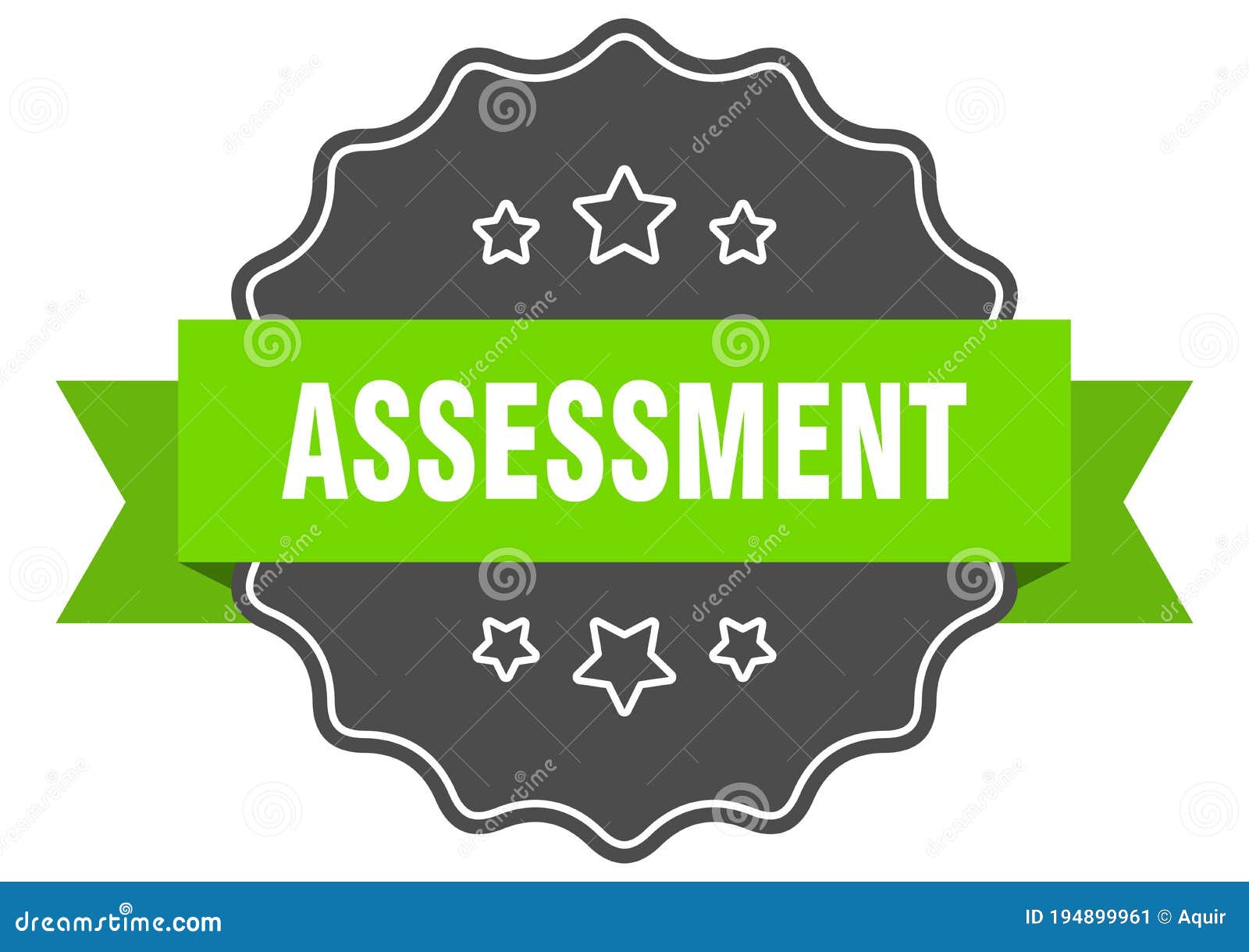 Assessment label stock vector. Illustration of sign - 194899961