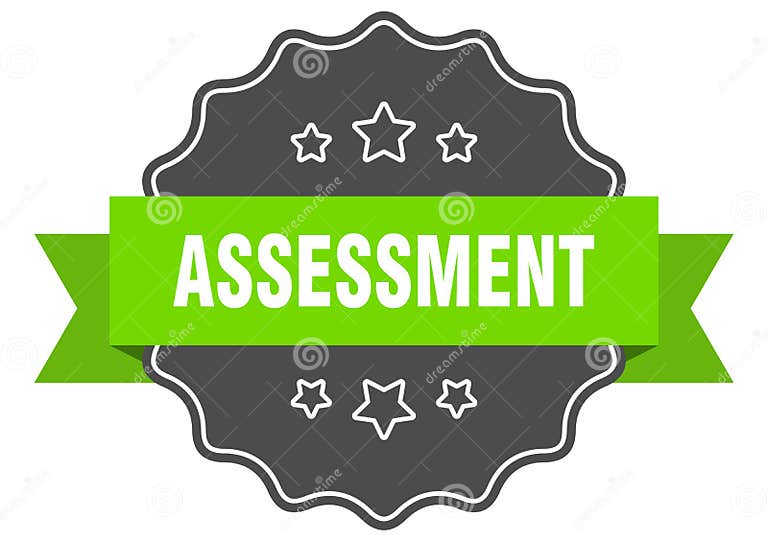 Assessment label stock vector. Illustration of sign - 194899961