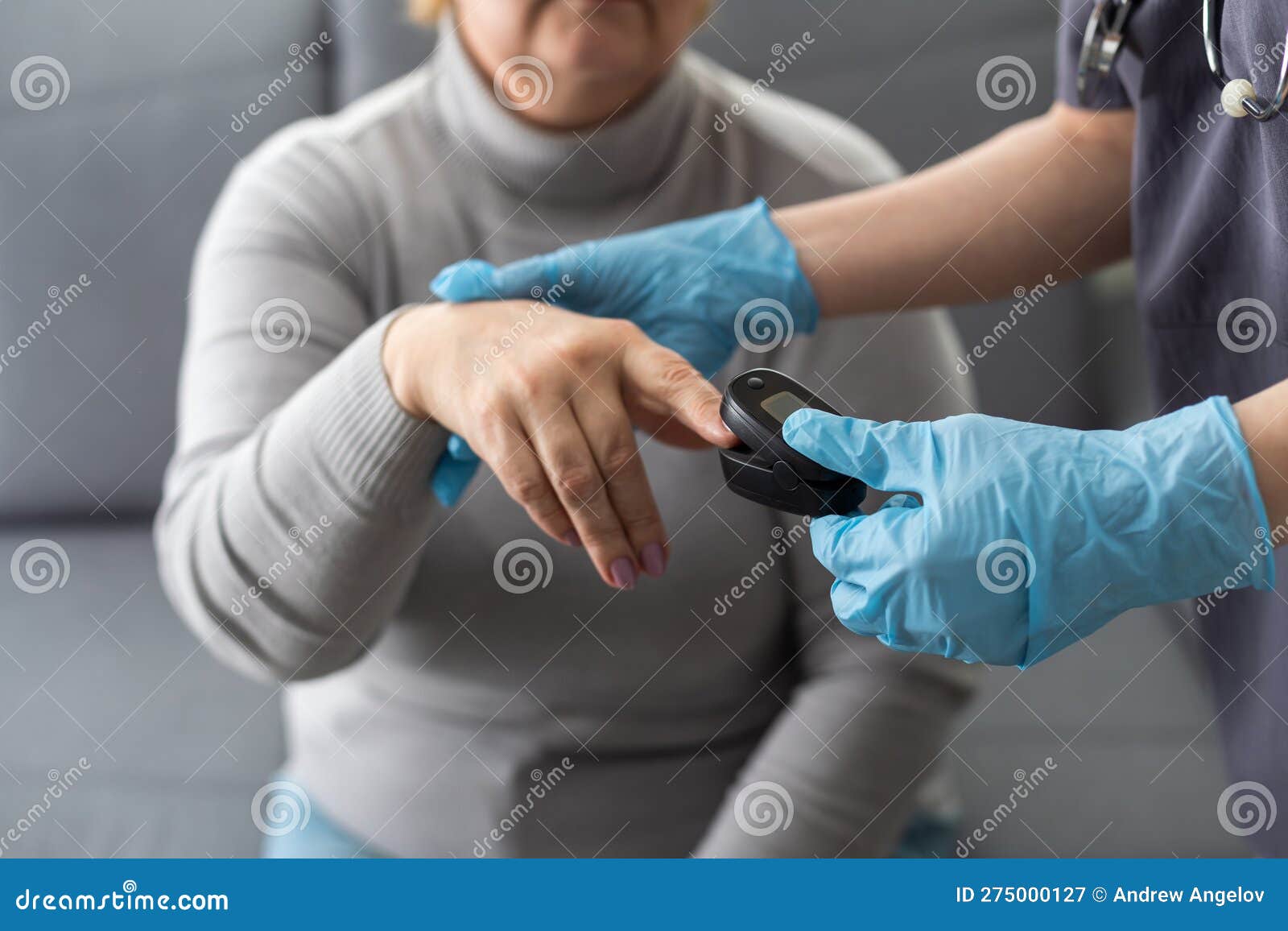 Assessment Of The Respiratory System Function. Measurement Of Blood ...