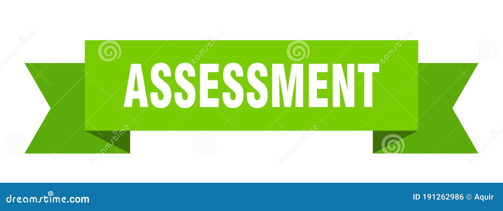Assessment ribbon. stock vector. Illustration of vignette - 191262986