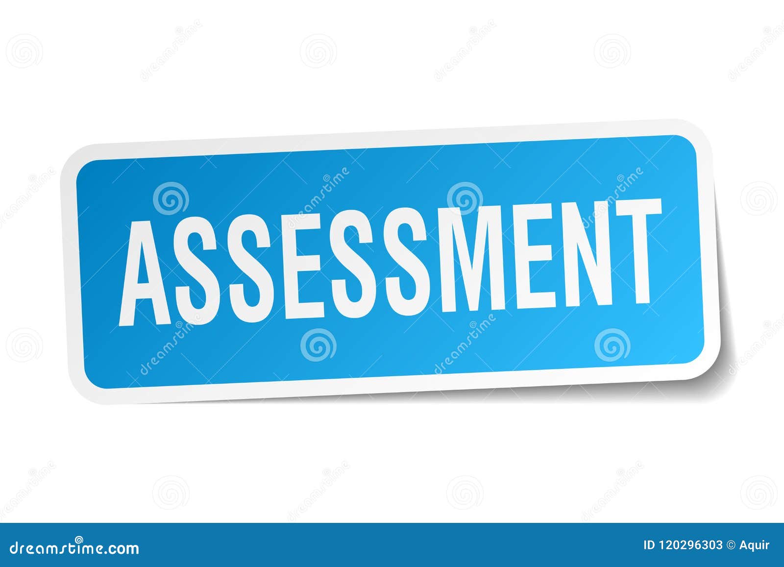 Assessment sticker stock vector. Illustration of threedimensional ...