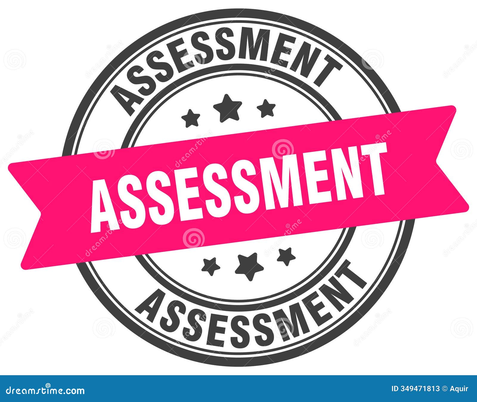 Assessment Stamp. Assessment Label on Transparent Background. Round ...