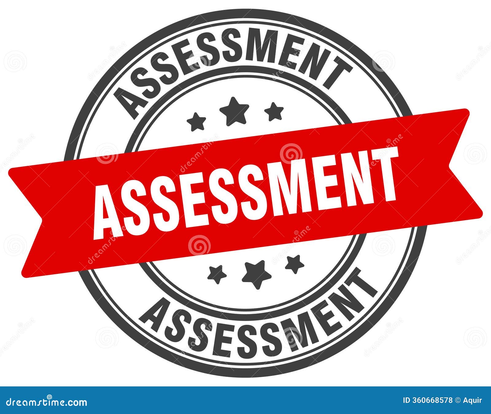Assessment Stamp. Assessment Label On Transparent Background. Round ...