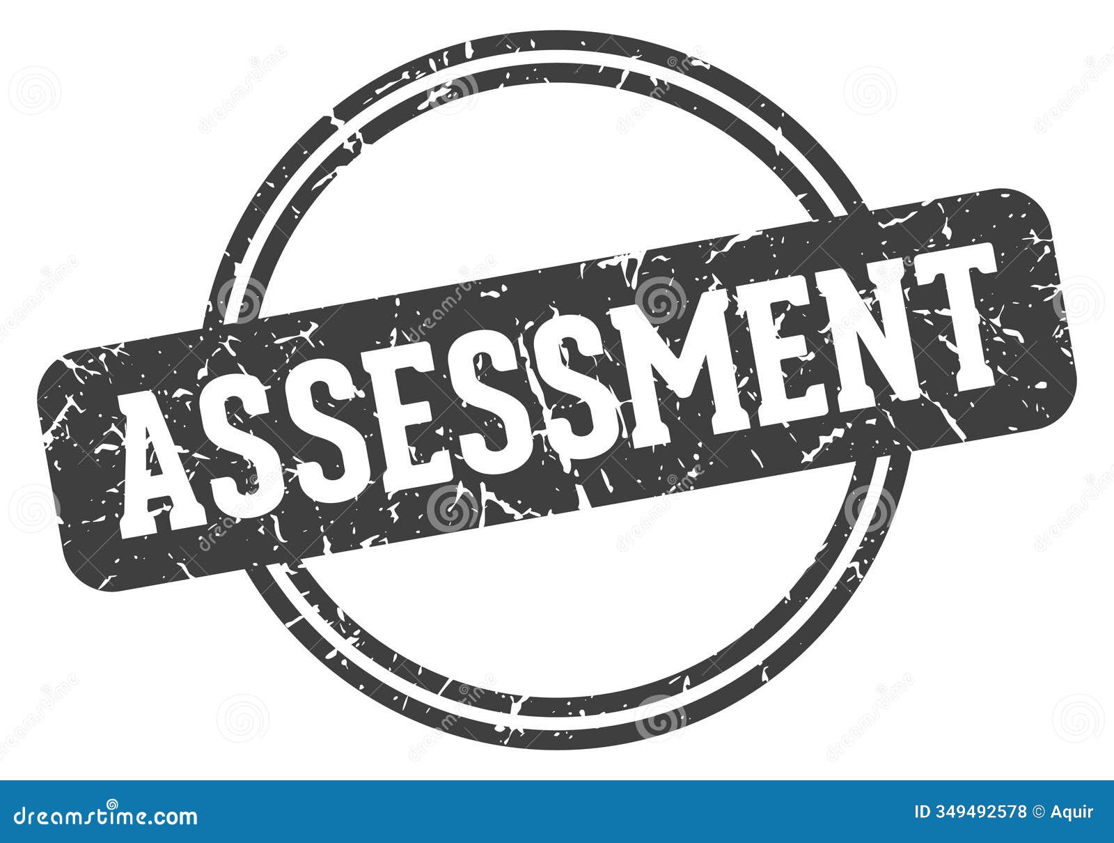 Assessment stamp stock vector. Illustration of rubber - 349492578