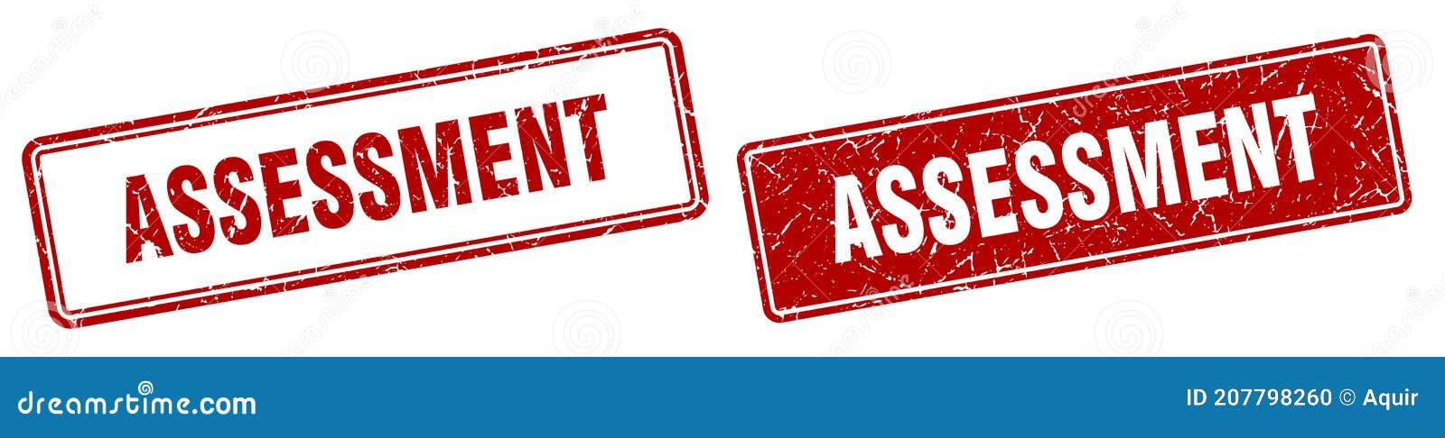 Assessment Stamp Set. Assessment Square Grunge Sign Stock Vector ...