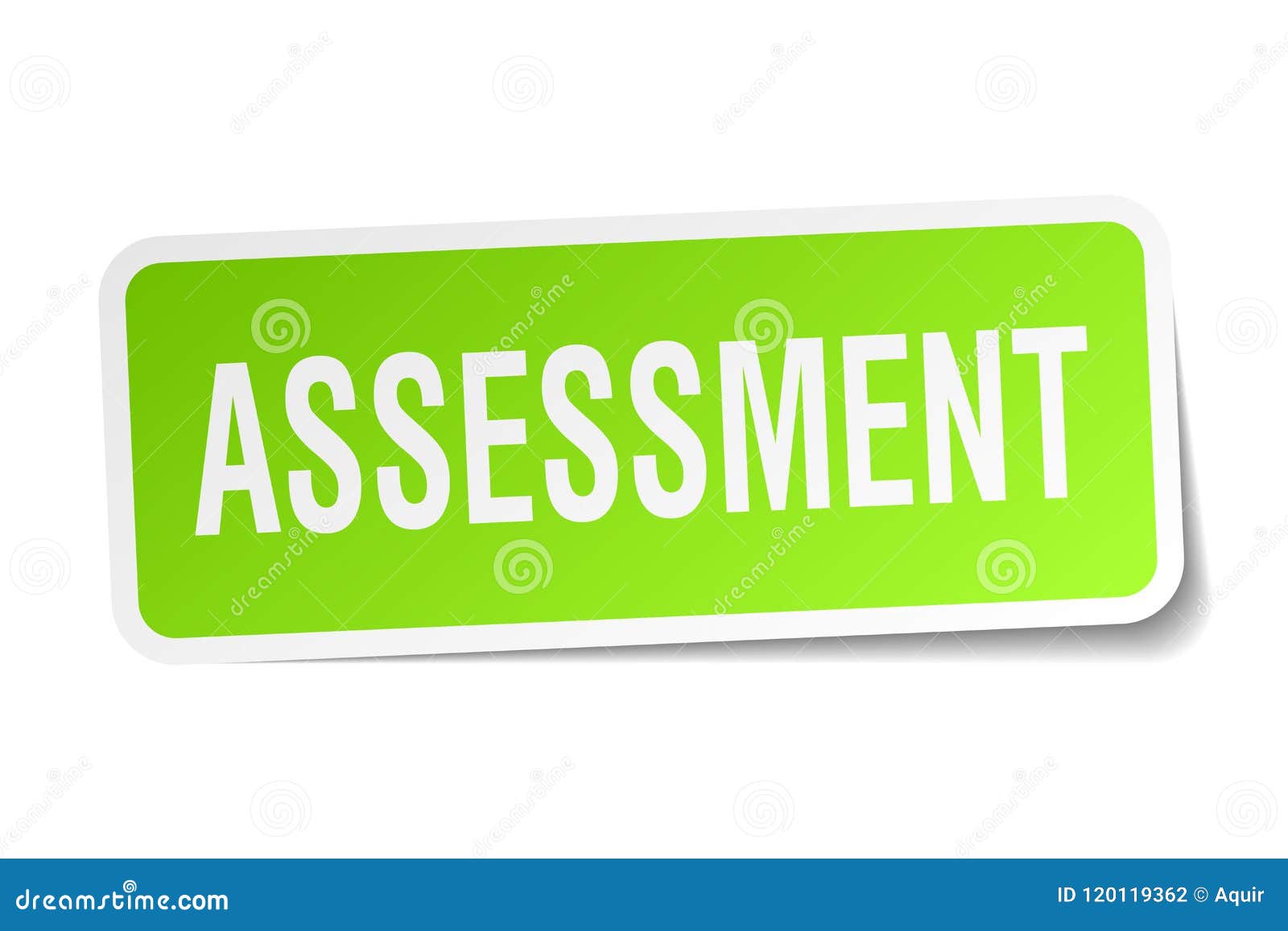Assessment Sticker Vector Illustration | CartoonDealer.com #120119362