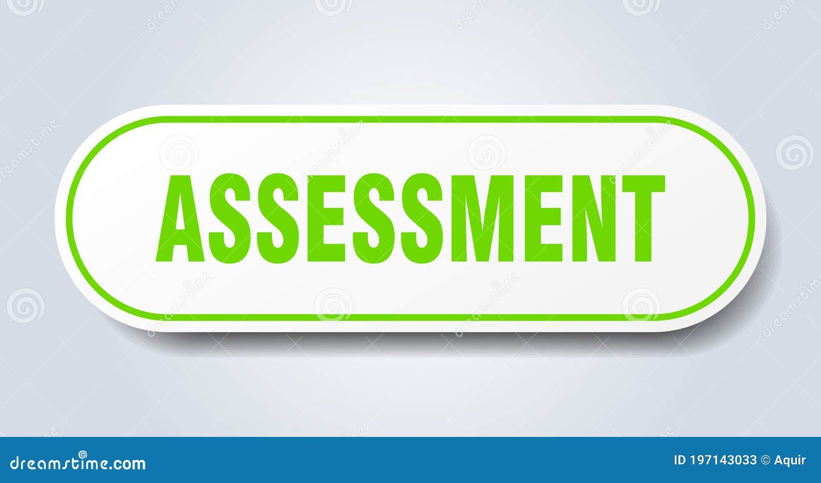 Assessment sticker. stock vector. Illustration of square - 197143033