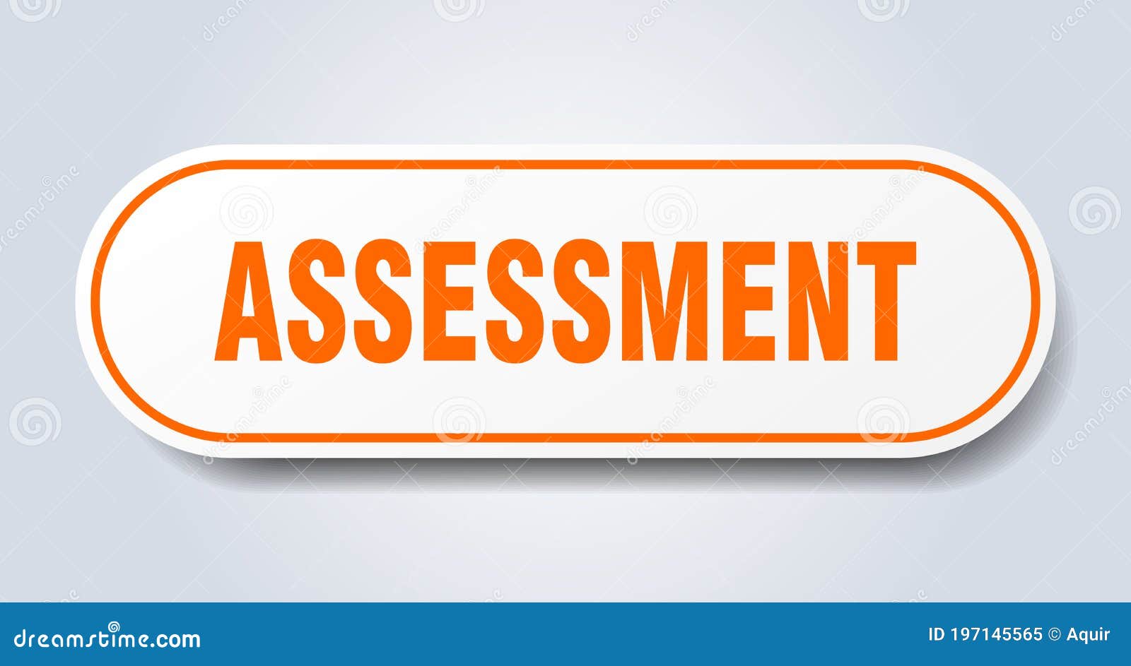 Assessment sticker. stock vector. Illustration of assessment - 197145565