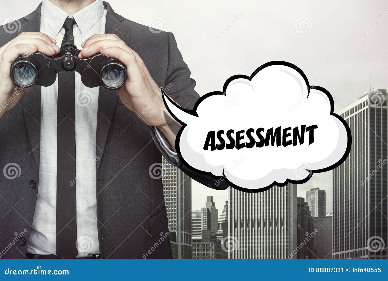 Assessment Text on Blackboard with Businessman Stock Image - Image of ...