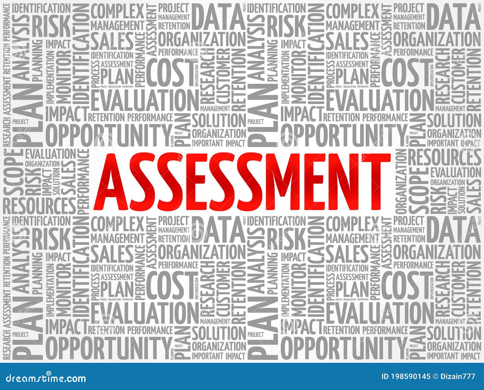 ASSESSMENT Word Cloud Collage Stock Photo | CartoonDealer.com #205447842