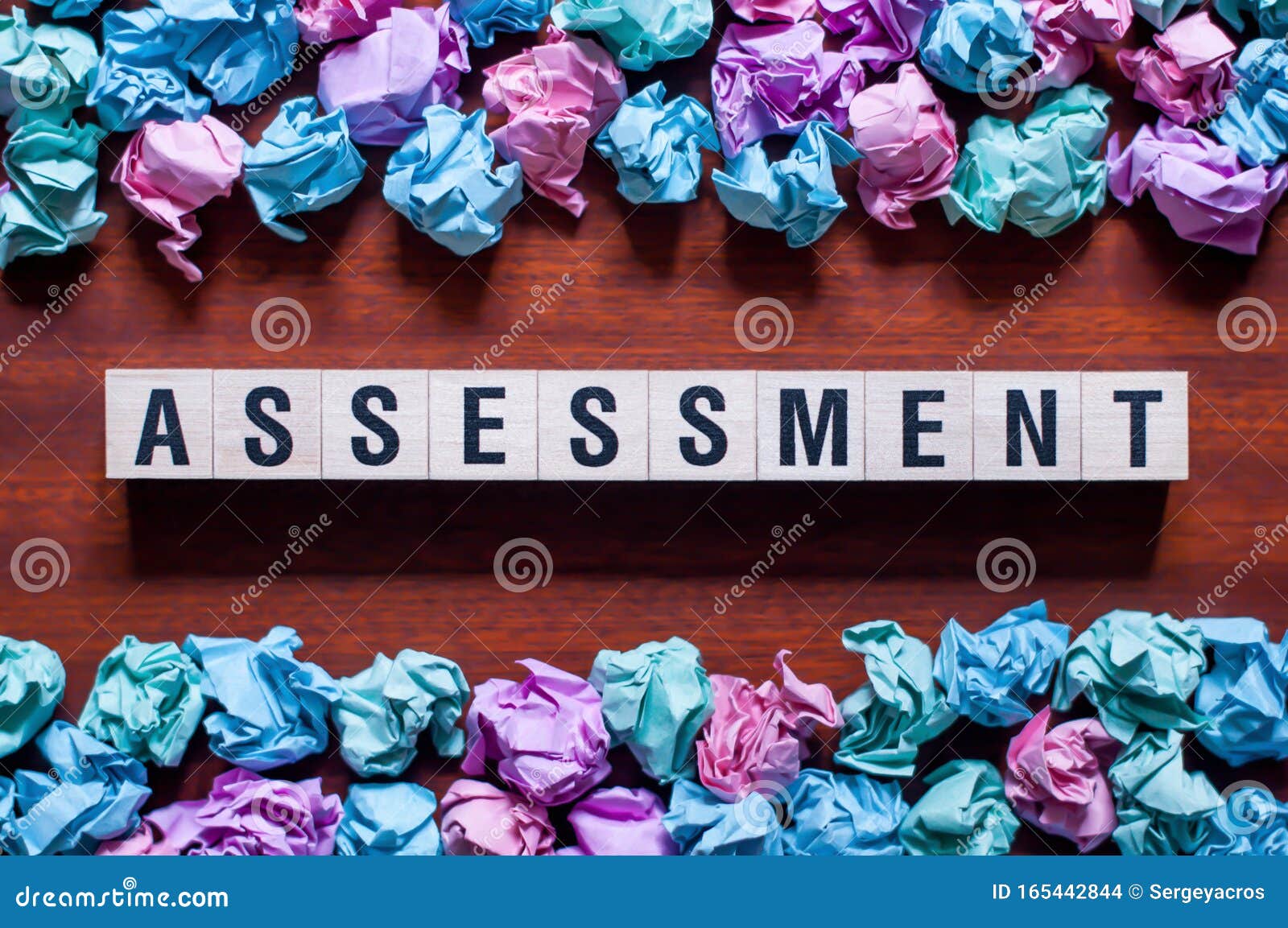 Assessment Word Concept on Cubes Stock Photo - Image of building, high ...