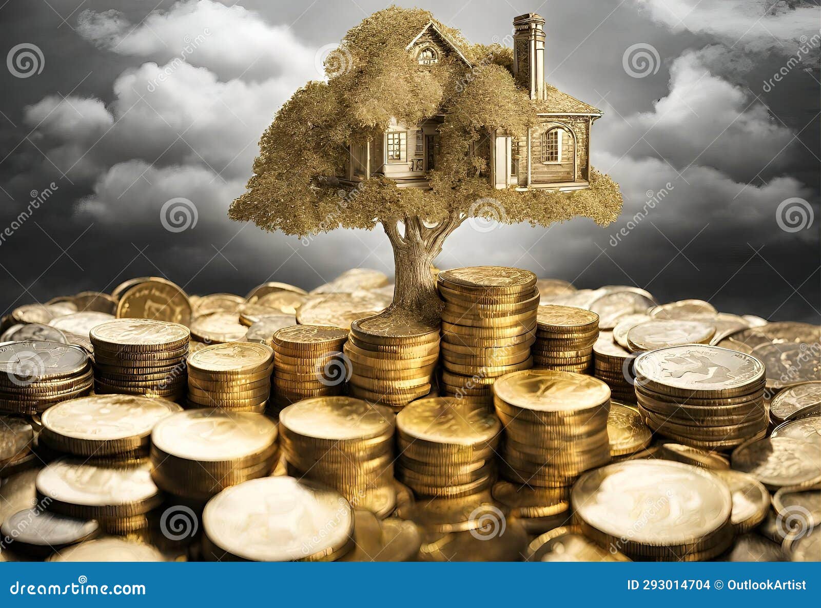 Asset Accumulation: House Made of Gold and Silver Coins Stock ... Asset Accumulation: House Made of Gold and Silver Coins Stock ...
