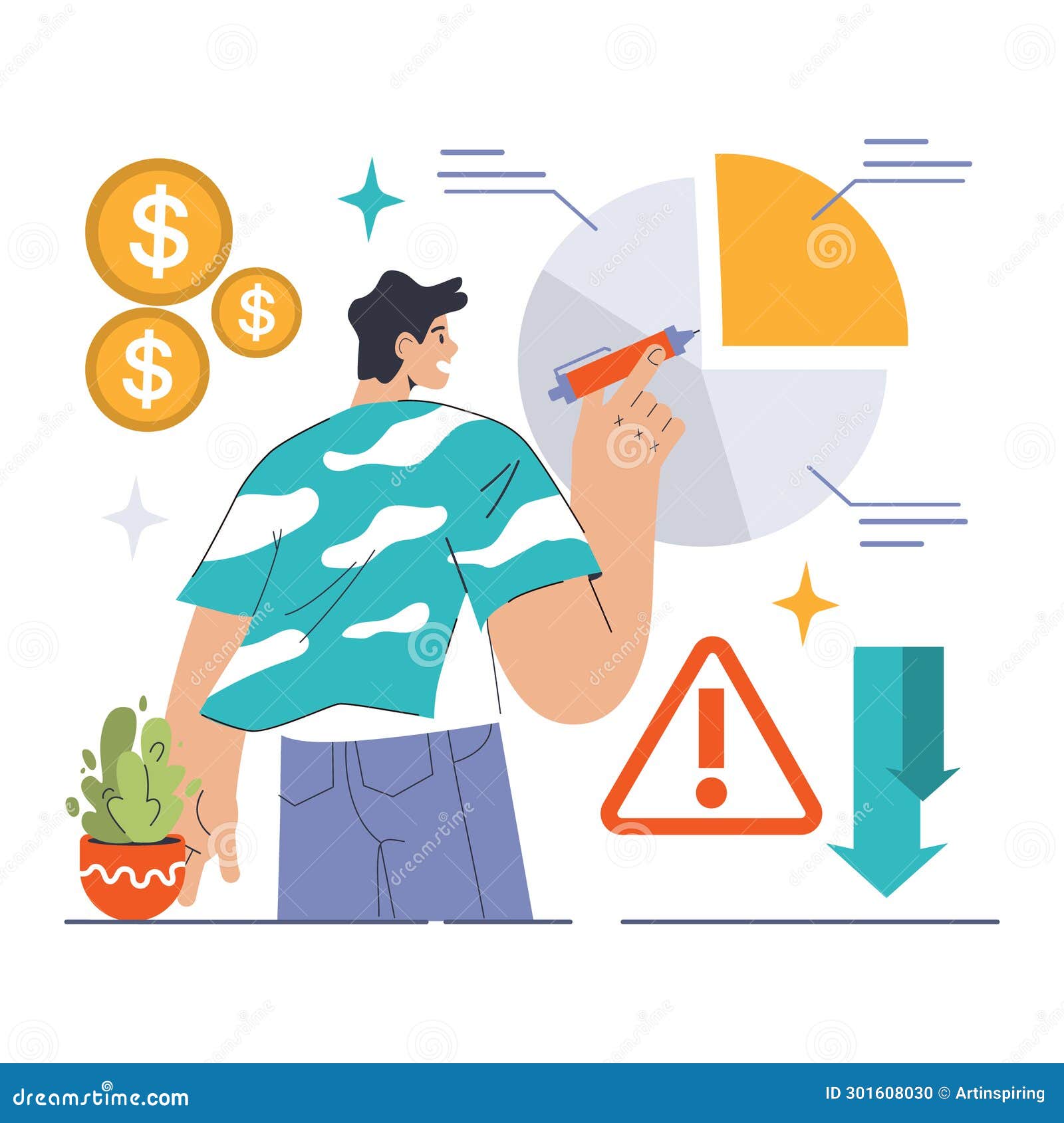 Asset Allocation Concept. Flat Vector Illustration Stock Vector ...
