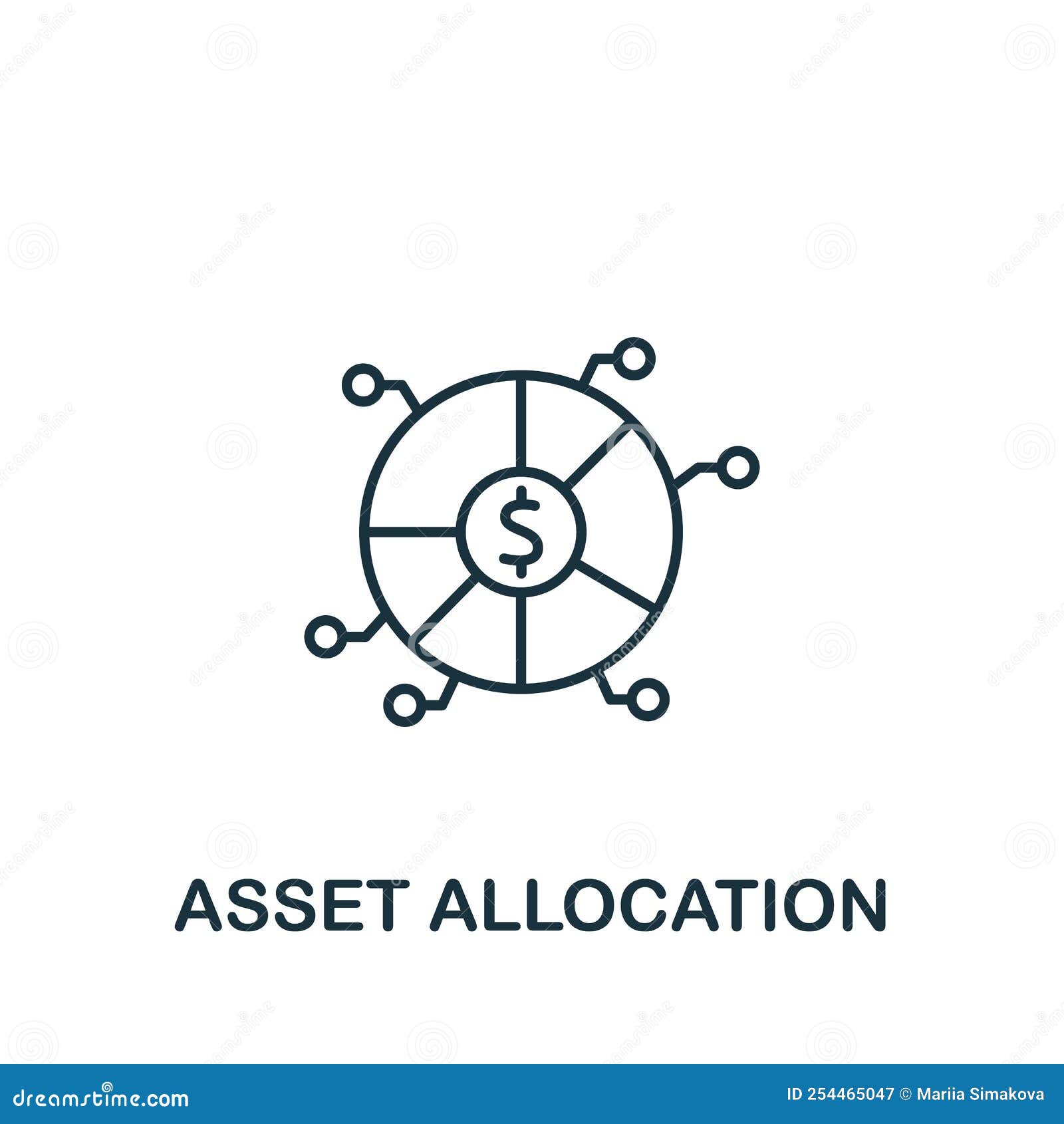 Asset Allocation Icon Line Simple Line Stock Market Icon For Templates
