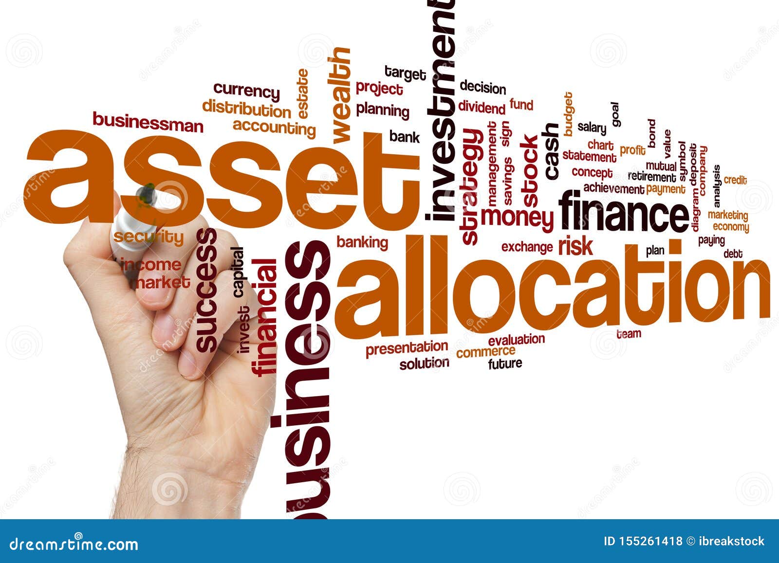 Asset Allocation Word Cloud Stock Photo - Image of retirement, bank ...
