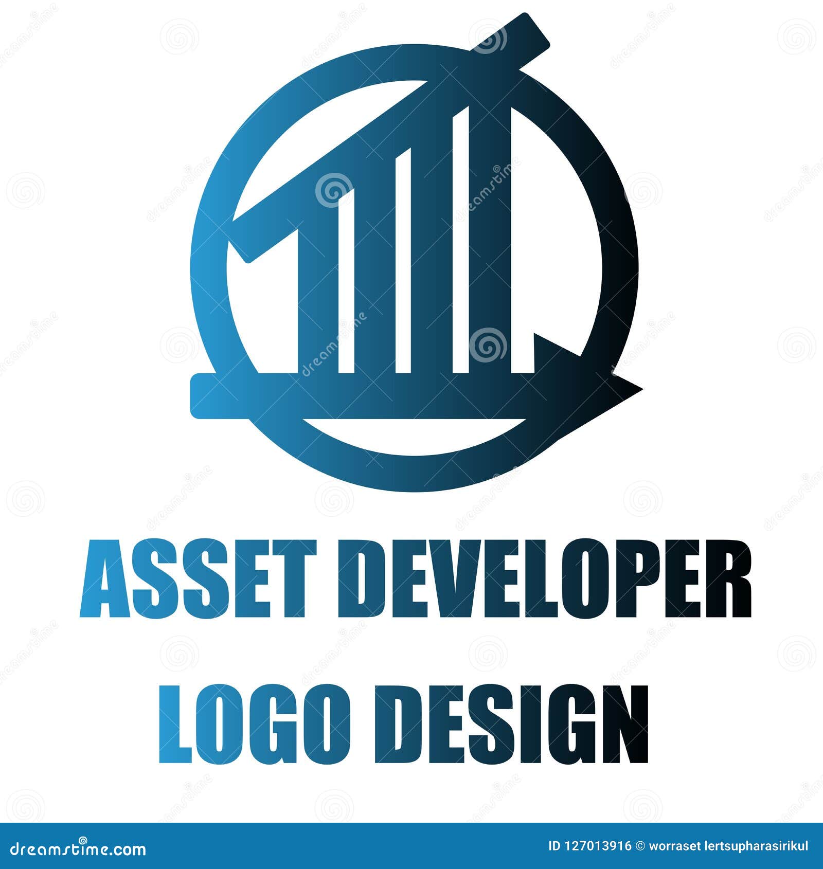 Asset Developer Circle Logo Design Isolate On White Background With ...