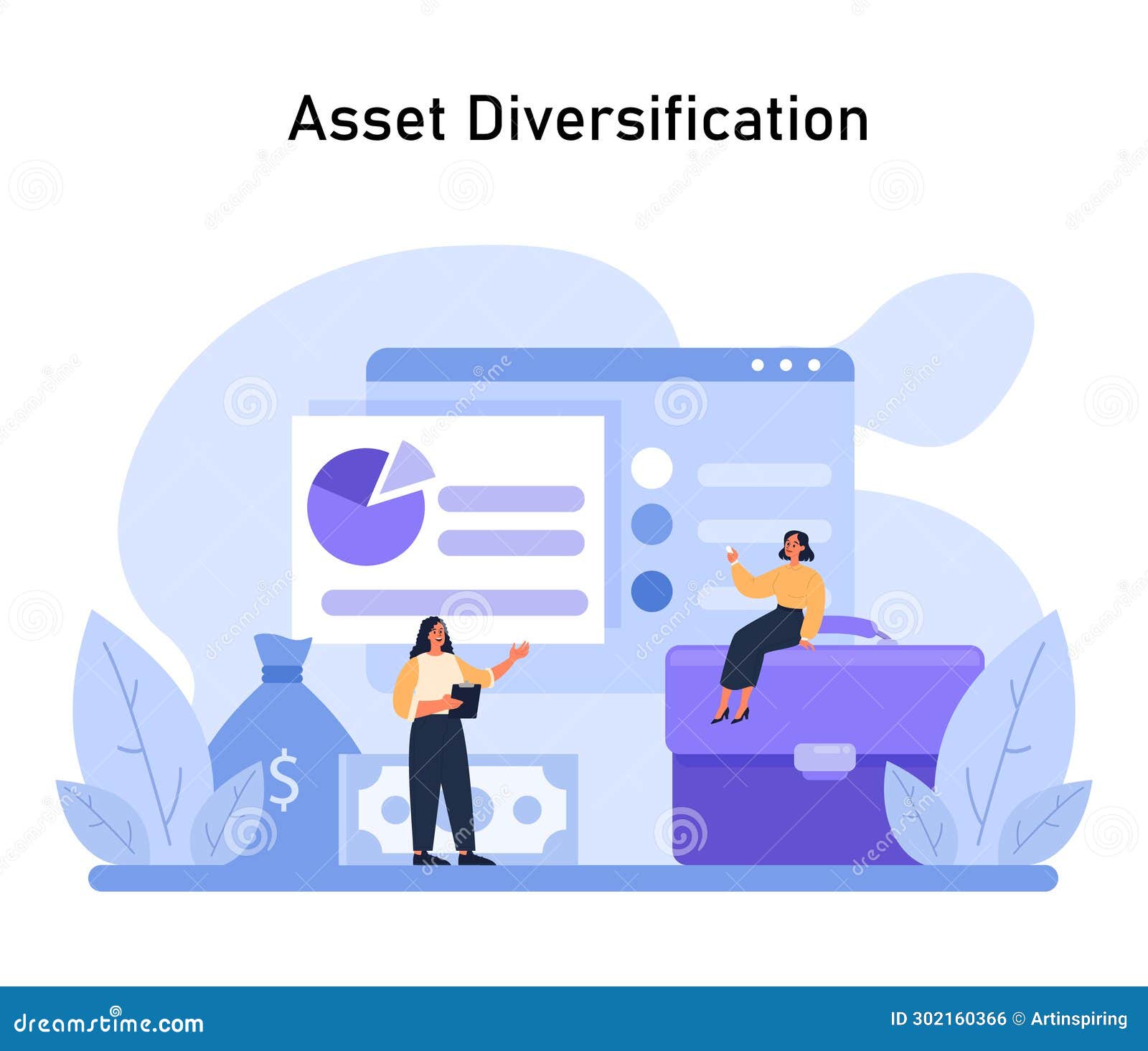 Asset Diversification Concept. Displaying the Strategic Spread of ...