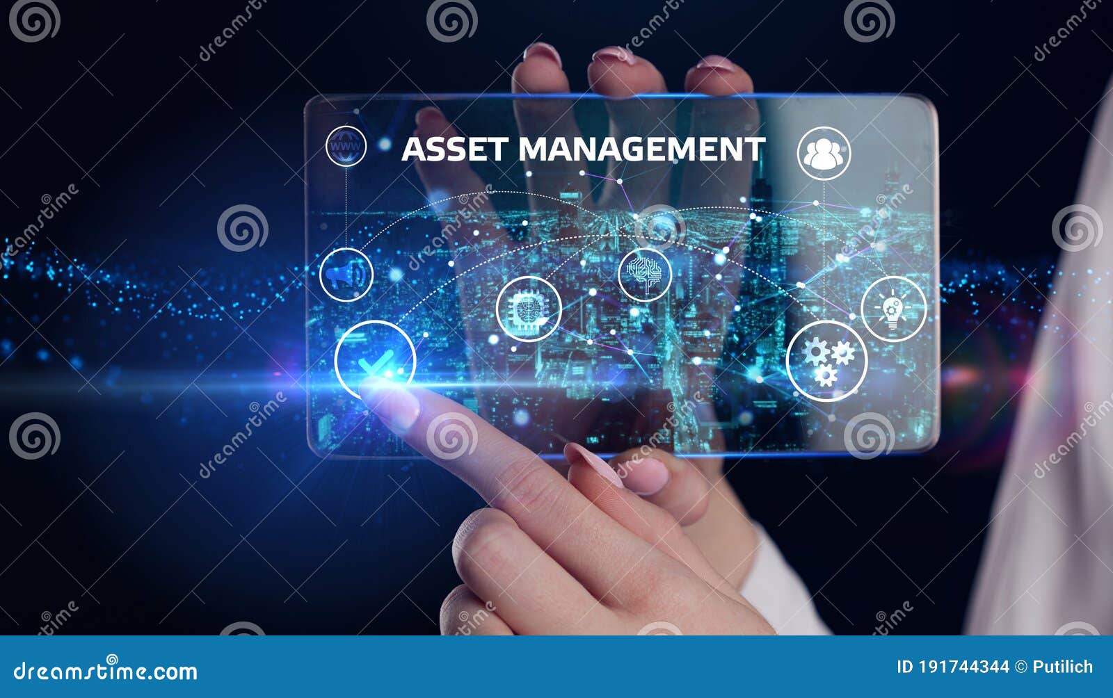 Asset Management. Business, Technology, Internet and Network Concept ...