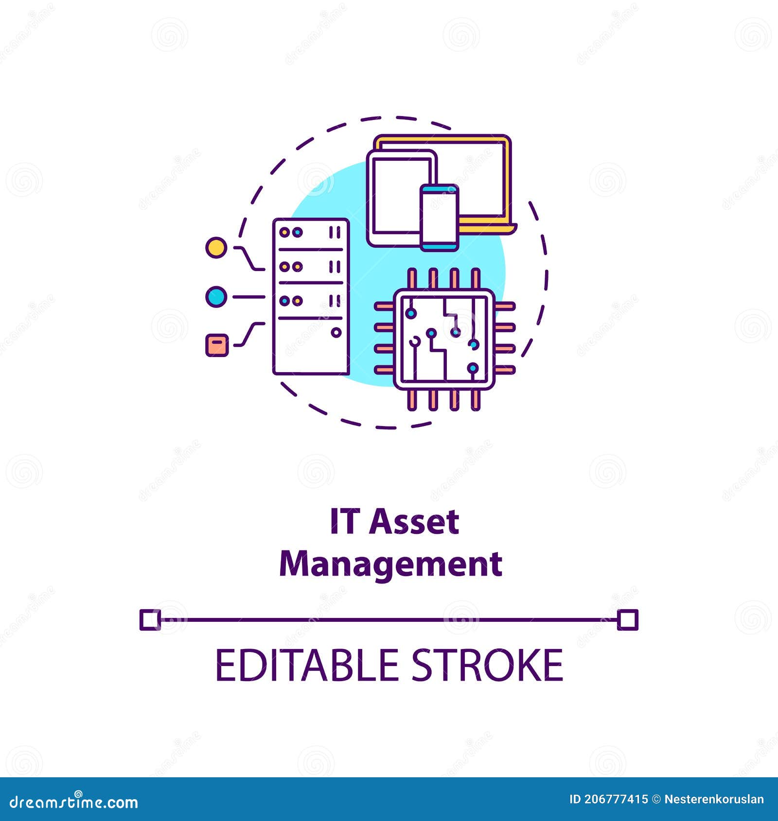 It Asset Management Concept Icon Stock Illustration - Illustration of ...