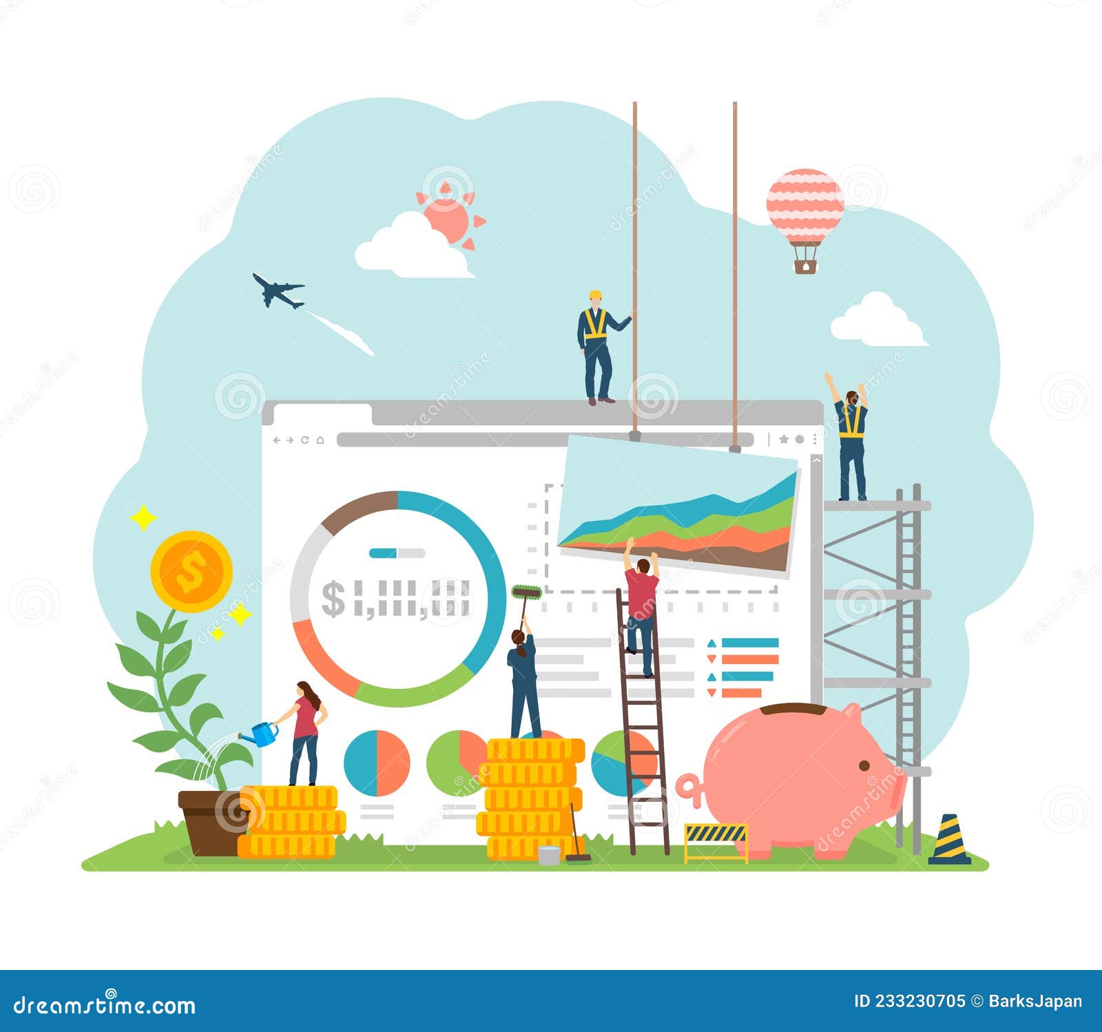 Asset Management Concept Vector Illustration Stock Vector ...